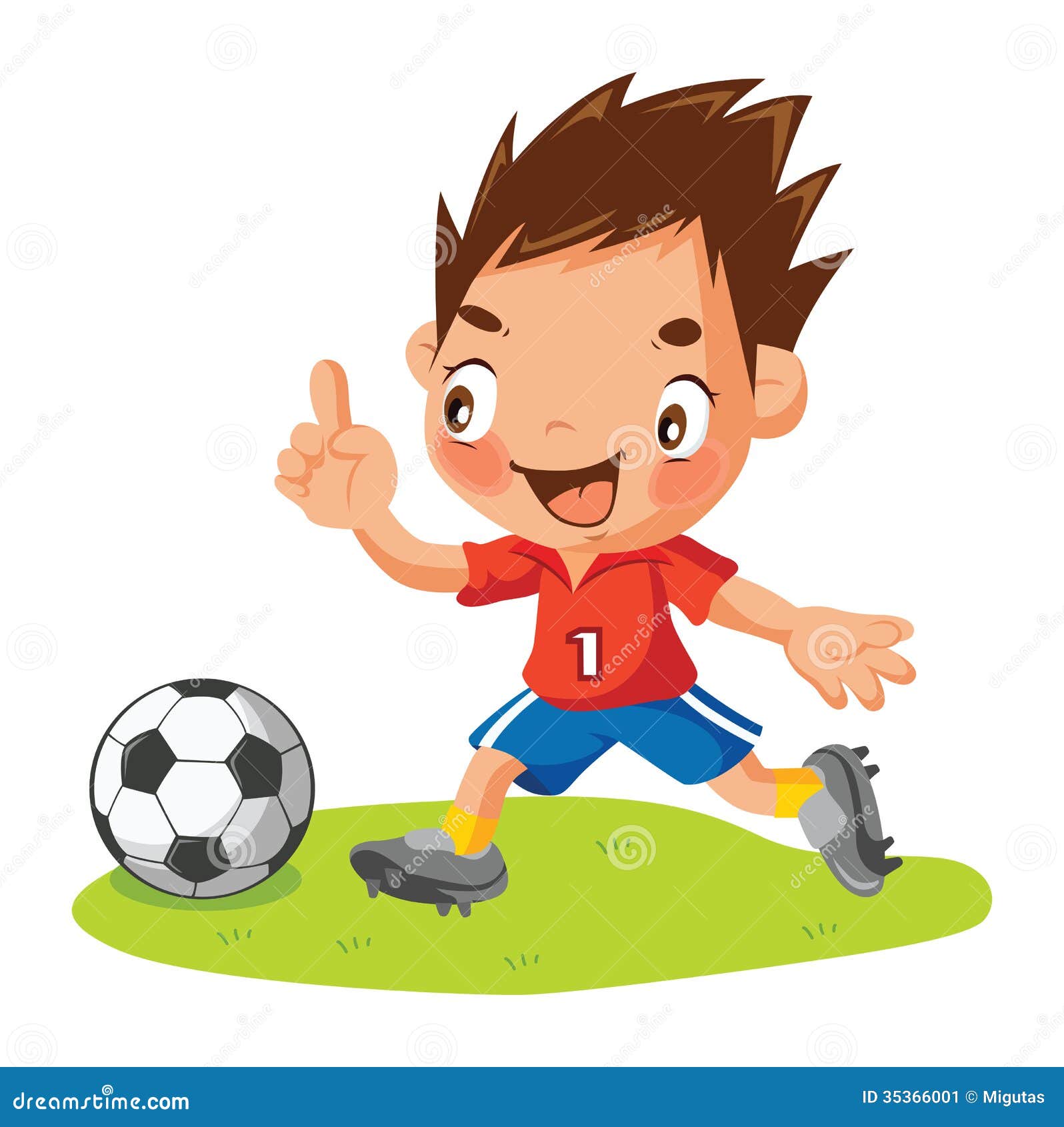 Cartoon Soccer stock vector. Illustration of closeup - 35366001