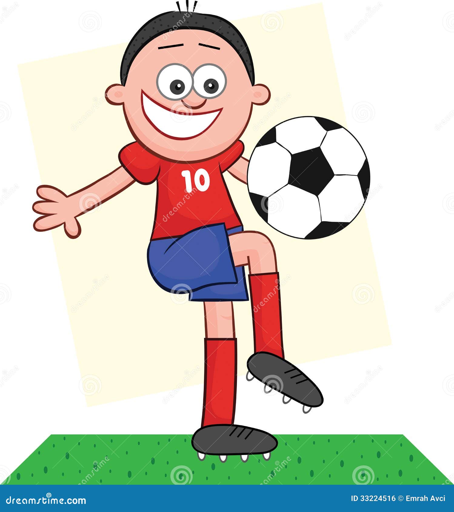 Cartoon Soccer Player Playing Stock Vector - Illustration of cartoon ...