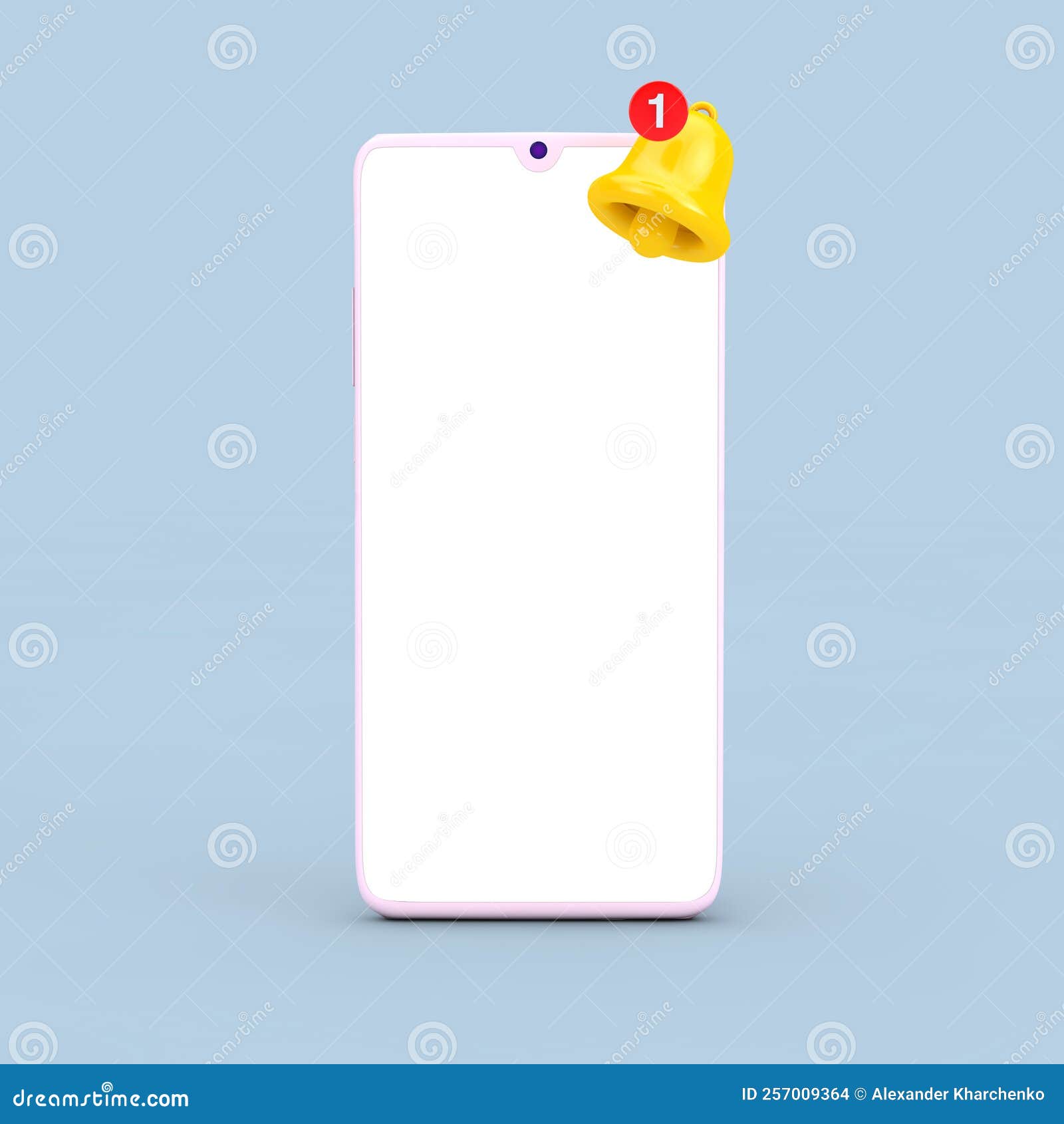 Cartoon Social Media Notification Bell with New Message Icon and Mobile ... Cartoon Social Media Notification Bell with New Message Icon and Mobile ...