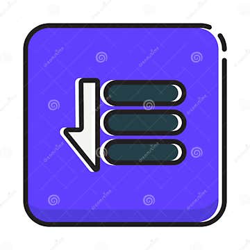 Cartoon sort list stock vector. Illustration of flat - 259039033