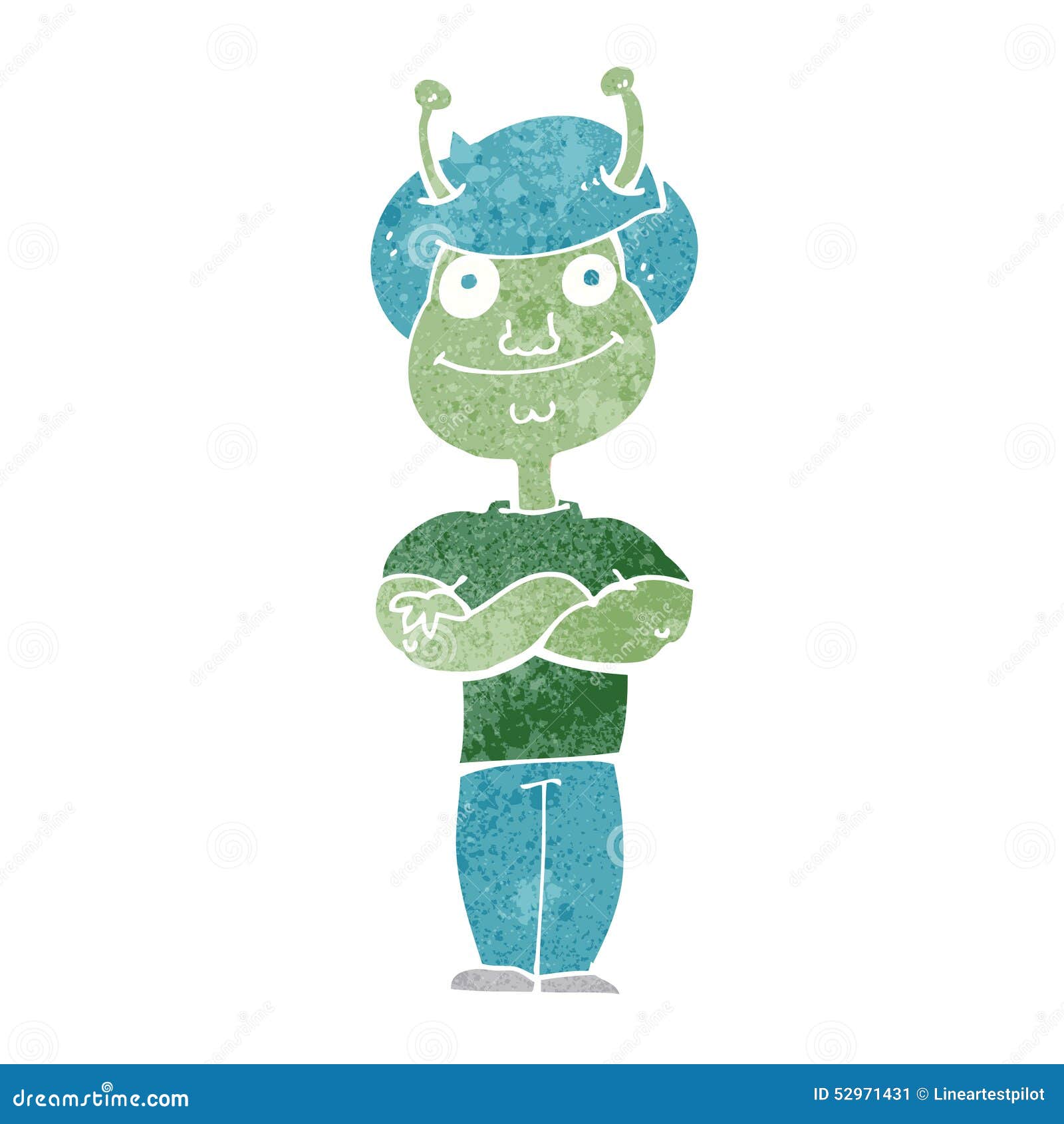 Cartoon space alien stock illustration. Illustration of cartoon - 52971431