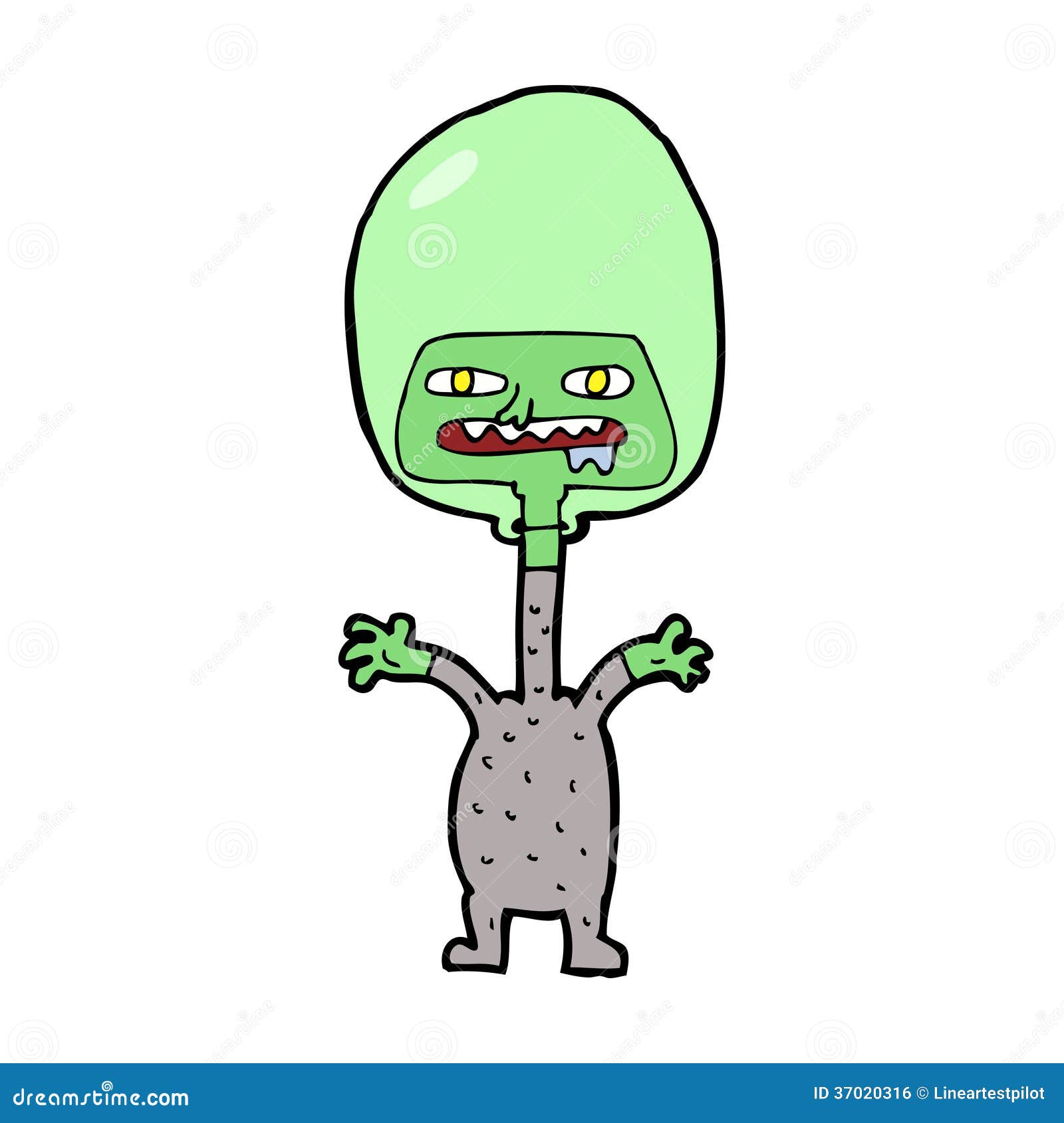 Cartoon space alien stock vector. Illustration of spaceman - 37020316