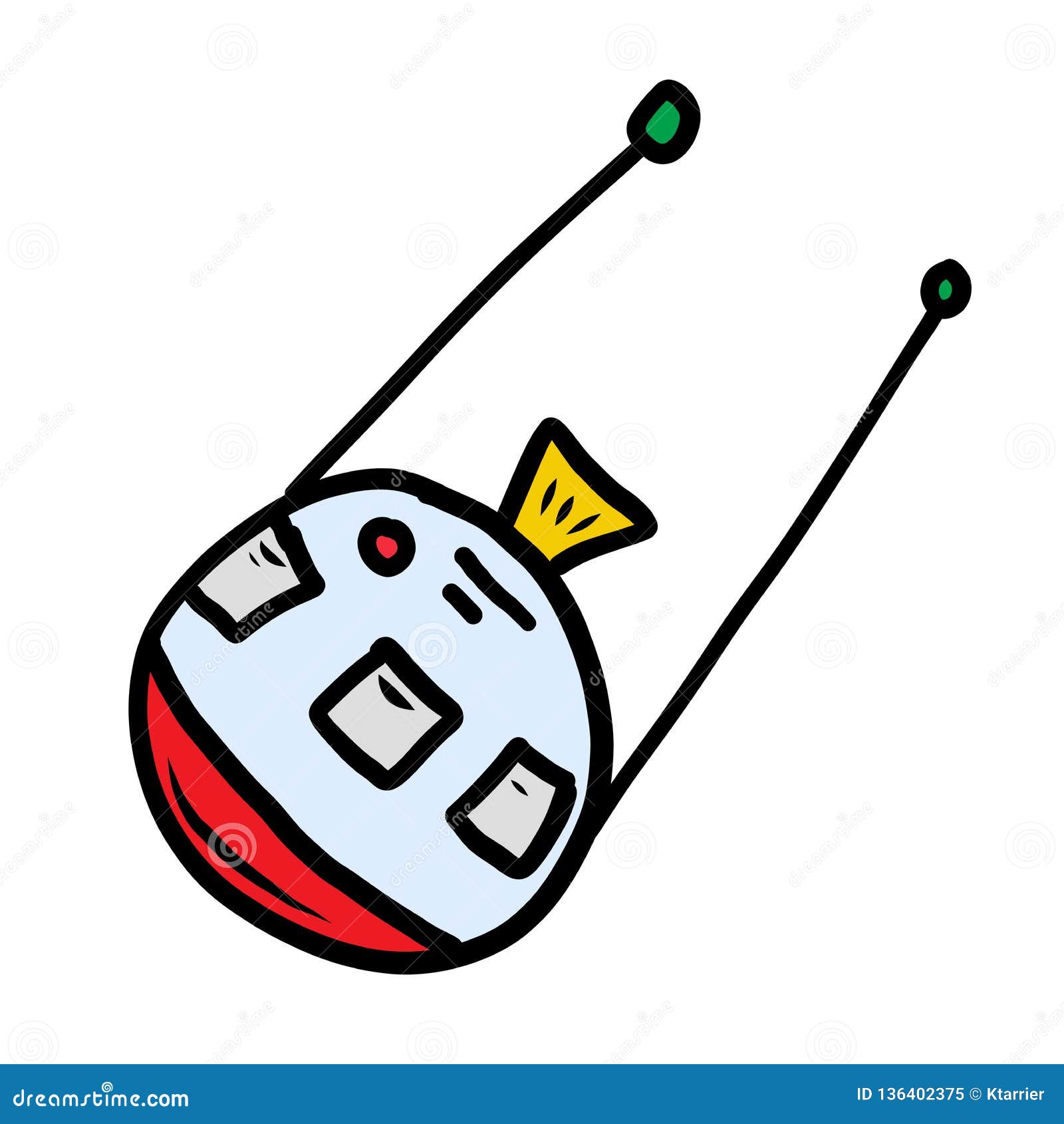 Cartoon of a space capsule stock vector. Illustration of spaceship ...