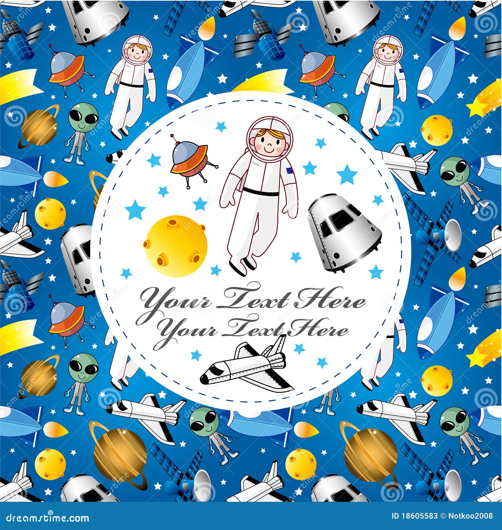 Space Card Design Royalty-Free Stock Image | CartoonDealer.com #267134548