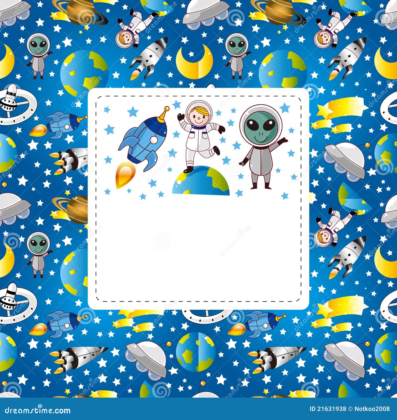 Space Card Design Royalty-Free Stock Image | CartoonDealer.com #267134548