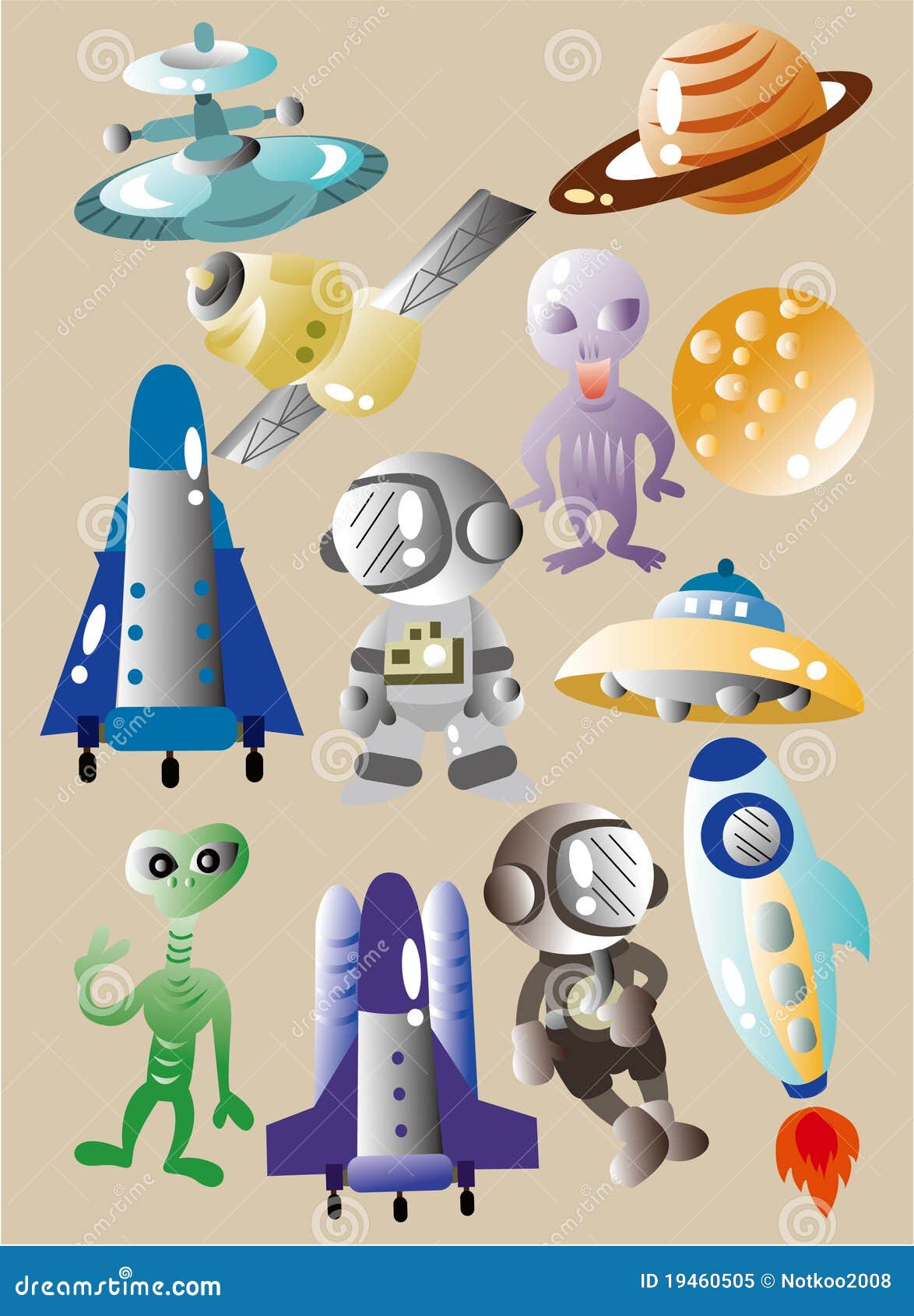 Cartoon Space Icon Picture. Image: 19460505