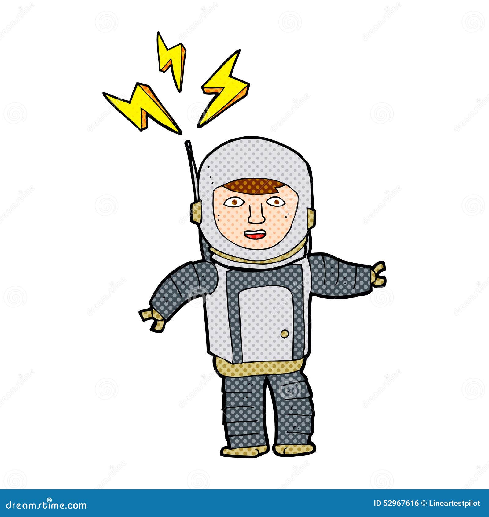 Cartoon space man stock illustration. Illustration of astronaut - 52967616