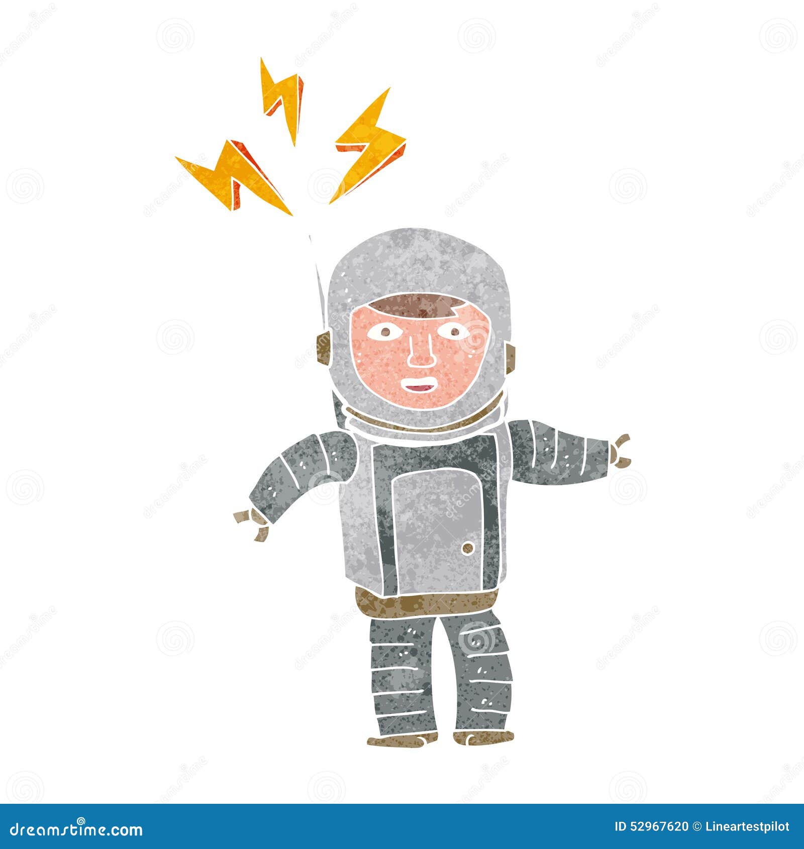 Cartoon space man stock illustration. Illustration of drawn - 52967620
