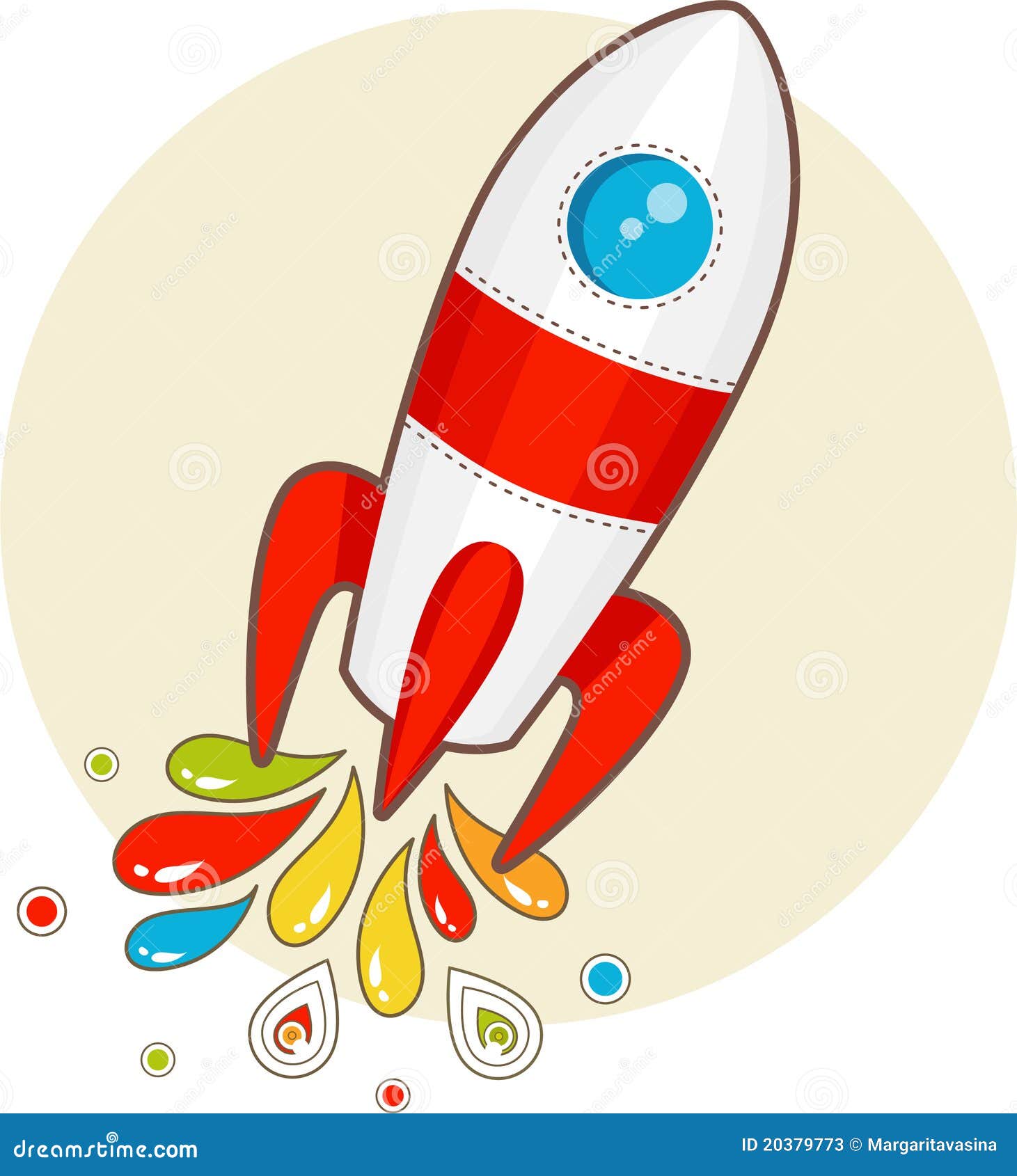 Cartoon space rocket stock vector. Illustration of nice - 20379773