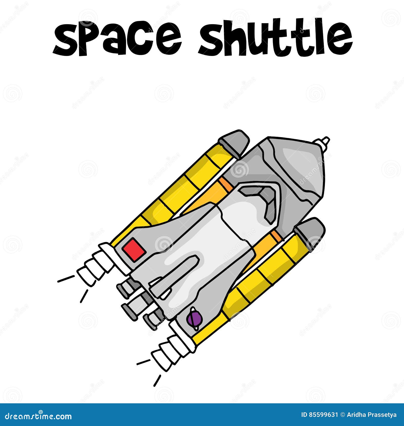 Cartoon of Space Shuttle Vector Art Stock Vector - Illustration of race ...