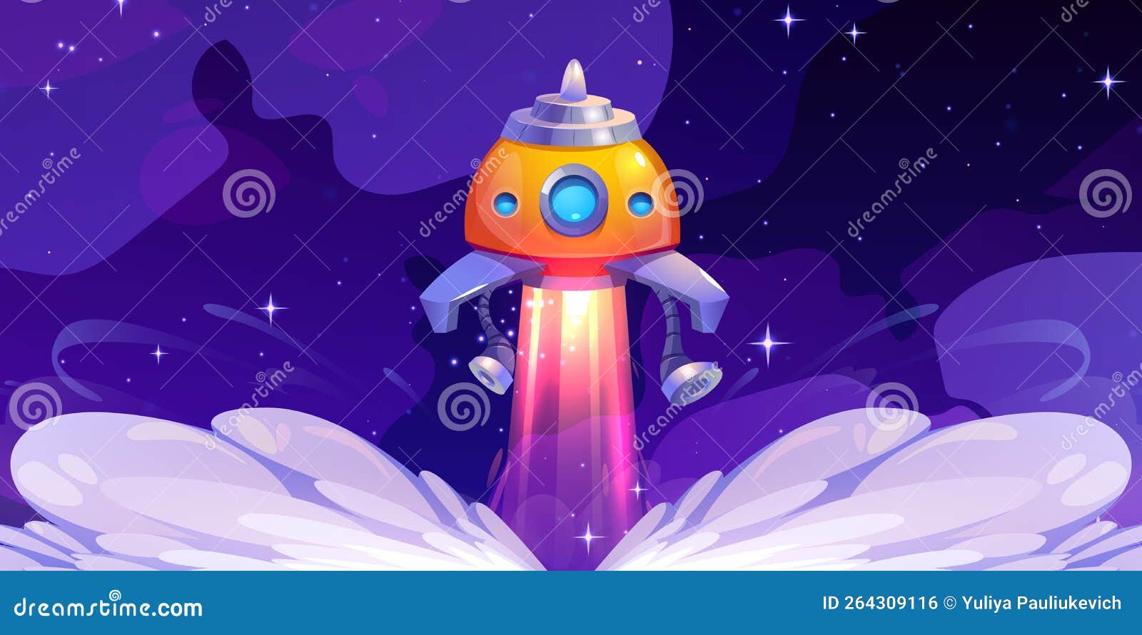 Spacecraft Launch, Cosmos Exploration, Astronautics And Space ...