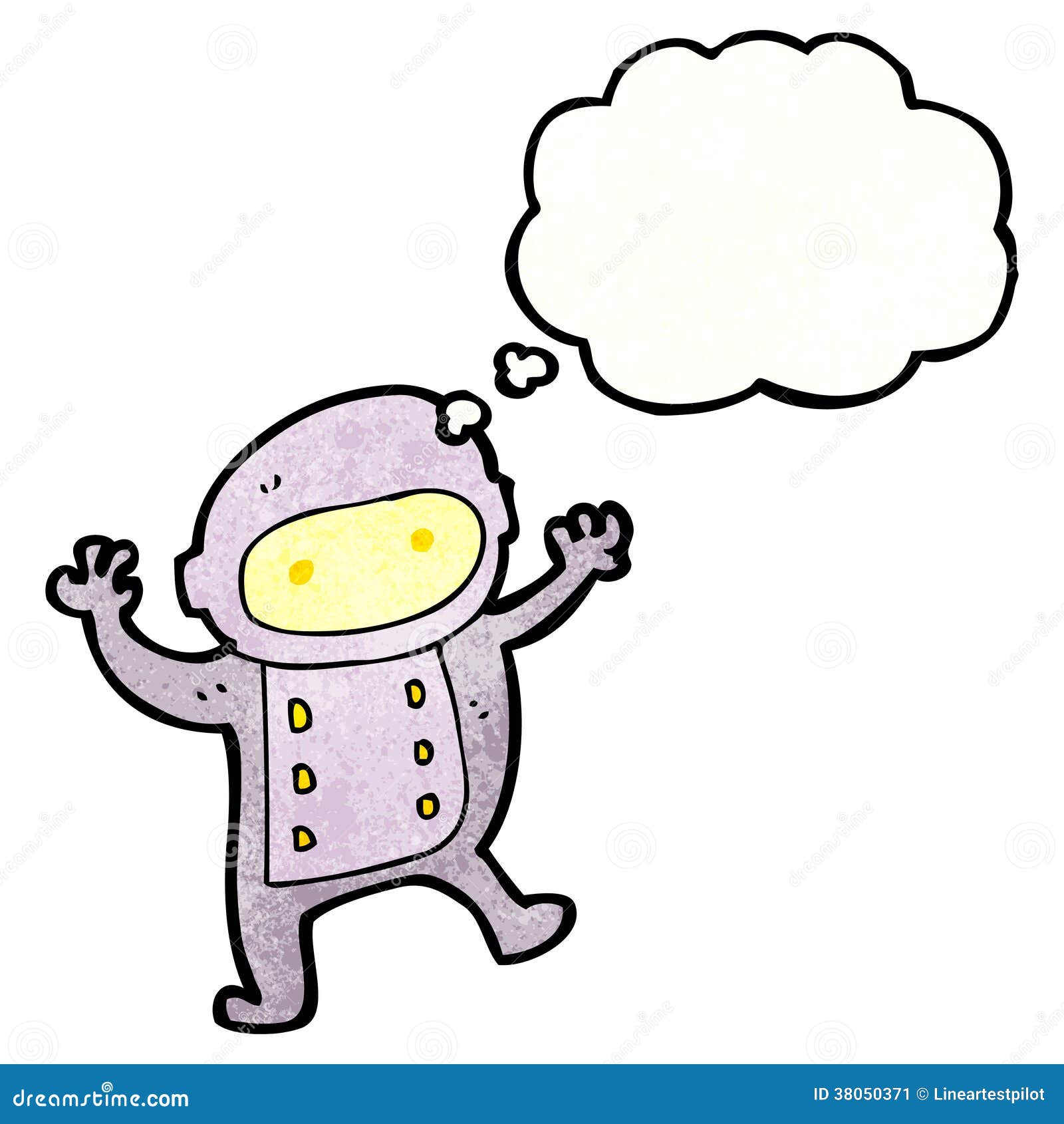 Cartoon spaceman stock vector. Illustration of idea, retro - 38050371