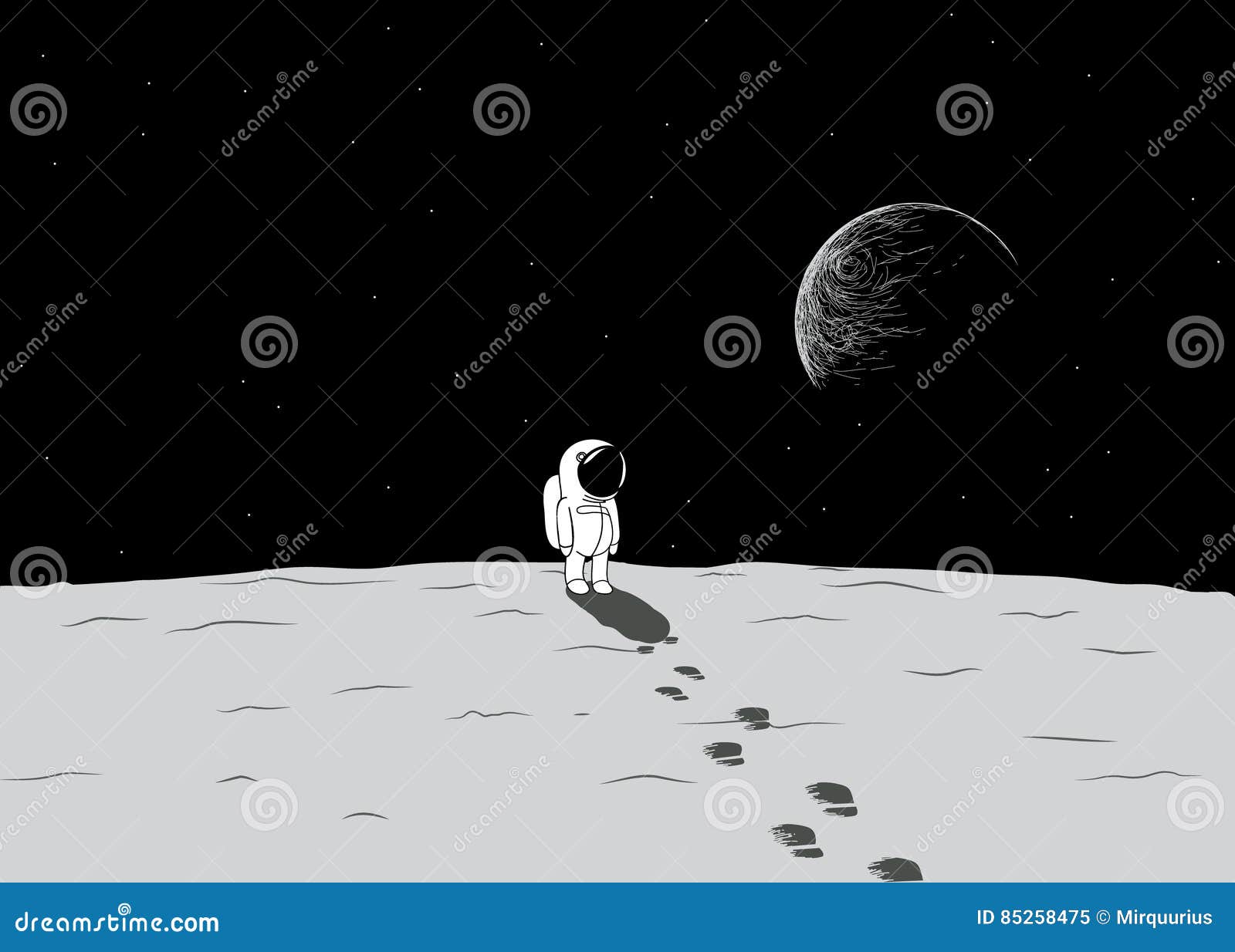 Explore The Moon. AI Generated Royalty-Free Illustration ...
