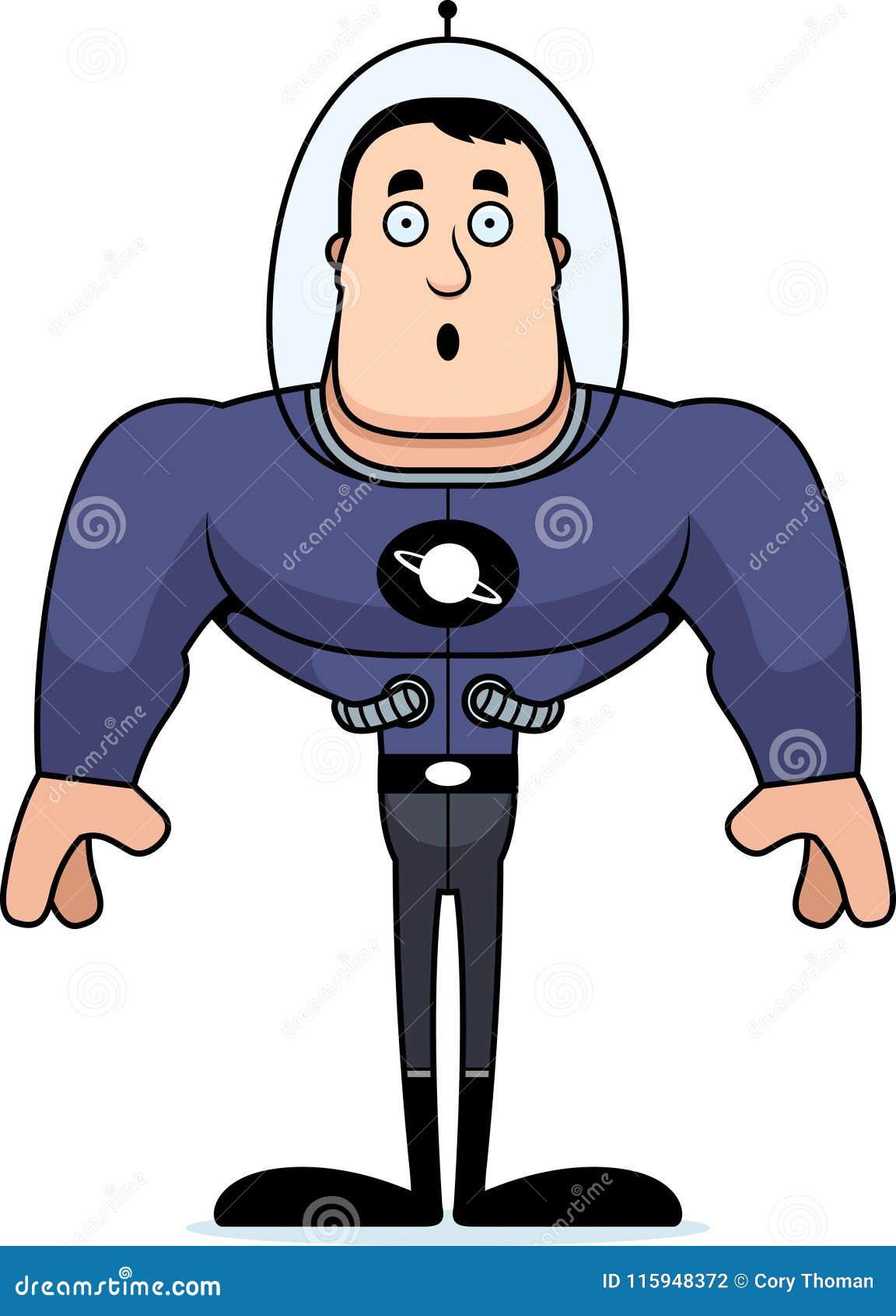 Cartoon Surprised Spaceman stock vector. Illustration of astronaut ...