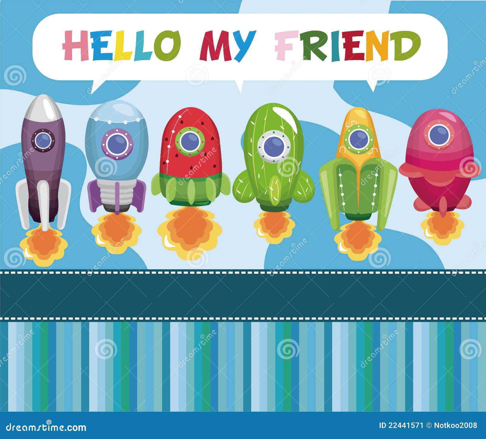 Cartoon spaceship card stock vector. Illustration of background - 22441571