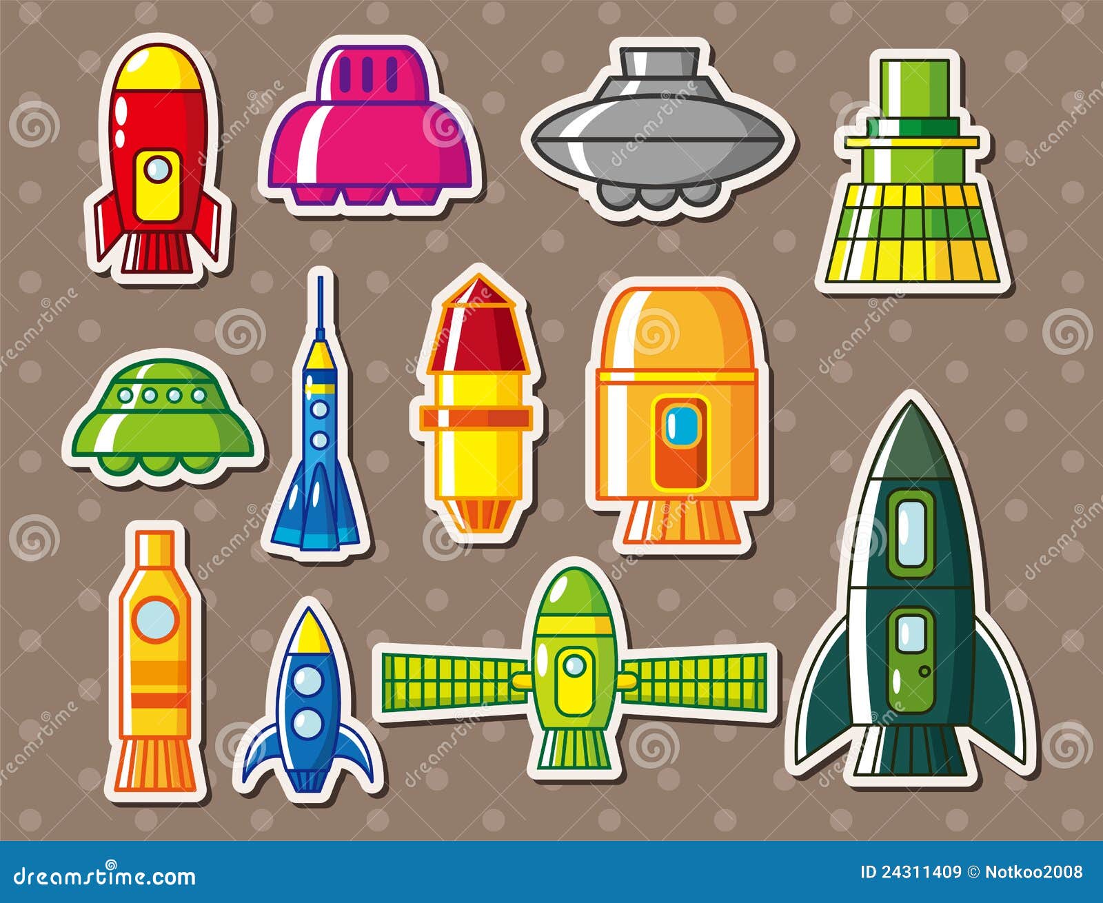 Cartoon Ufo Spaceship. Alien Spacecraft Futuristic Vehicle, Space ...