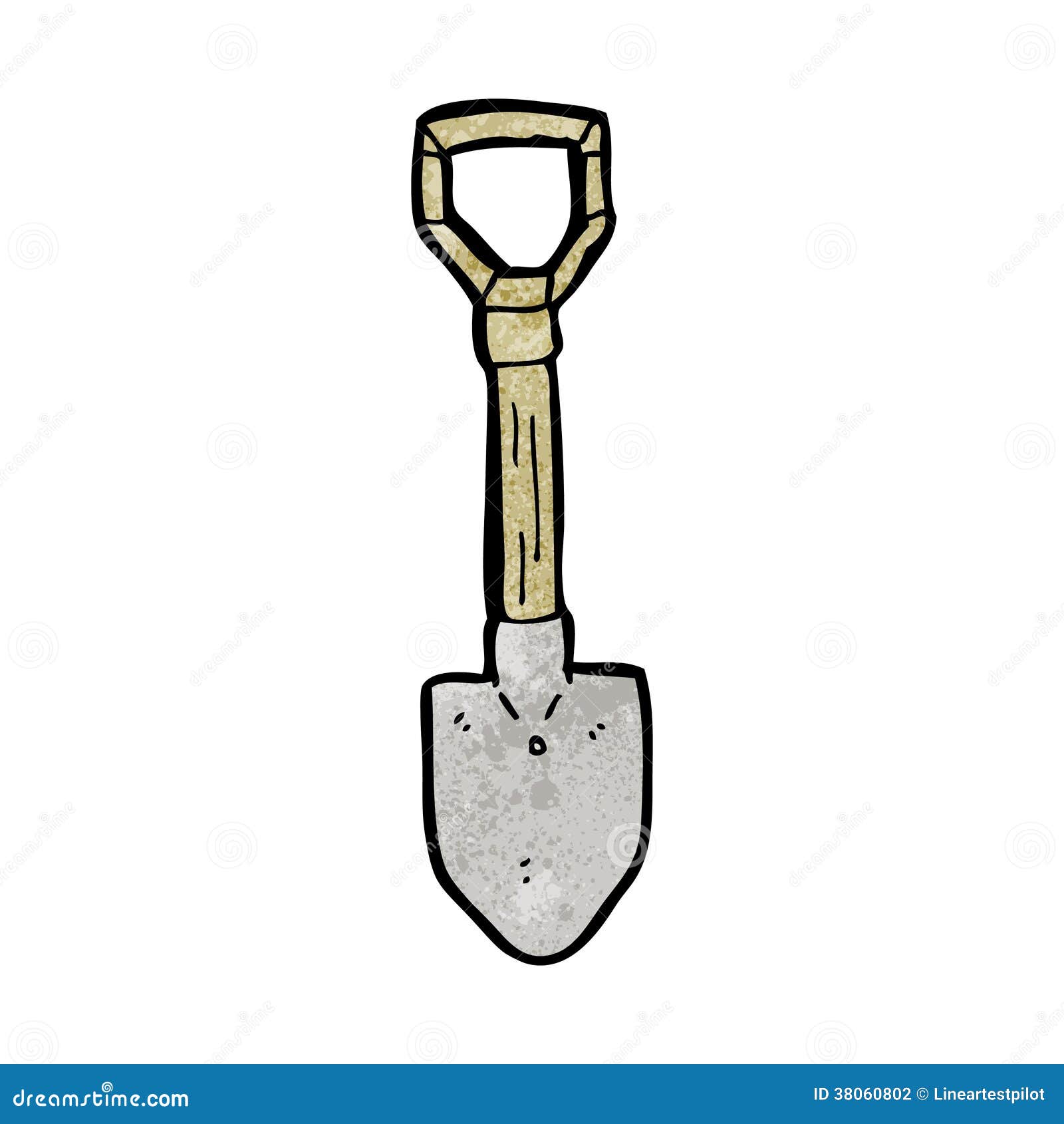 Cartoon spade stock vector. Illustration of texture, clip - 38060802