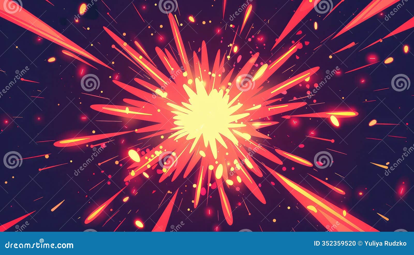 Cartoon Spark Effects Animation with Alpha Channel Stock Photo - Image ...