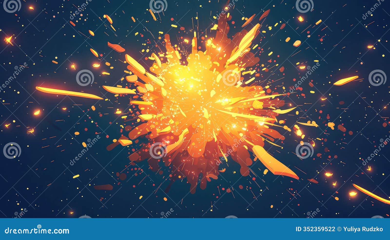 Cartoon Spark Effects Animation with Alpha Channel Stock Photo - Image ...