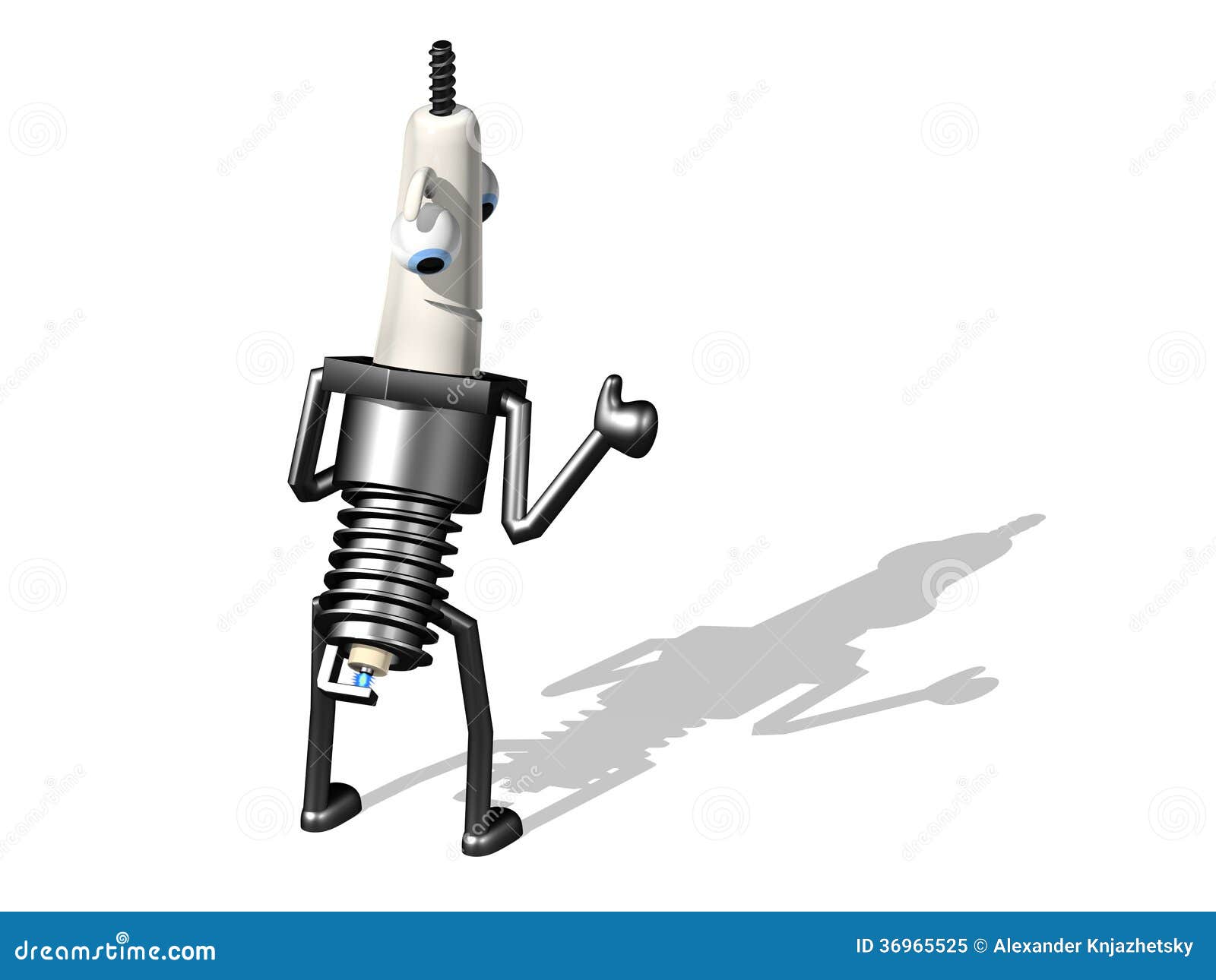 Cartoon Spark plug stock illustration. Illustration of component - 36965525
