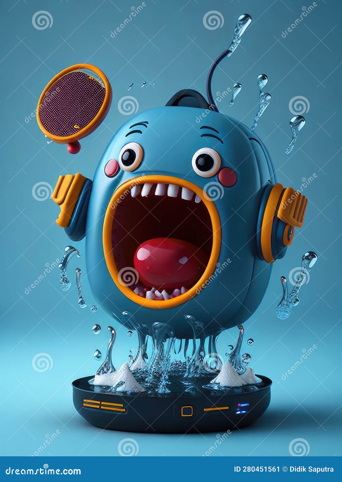 Cartoon Speaker Illustration On White Background | CartoonDealer.com ...