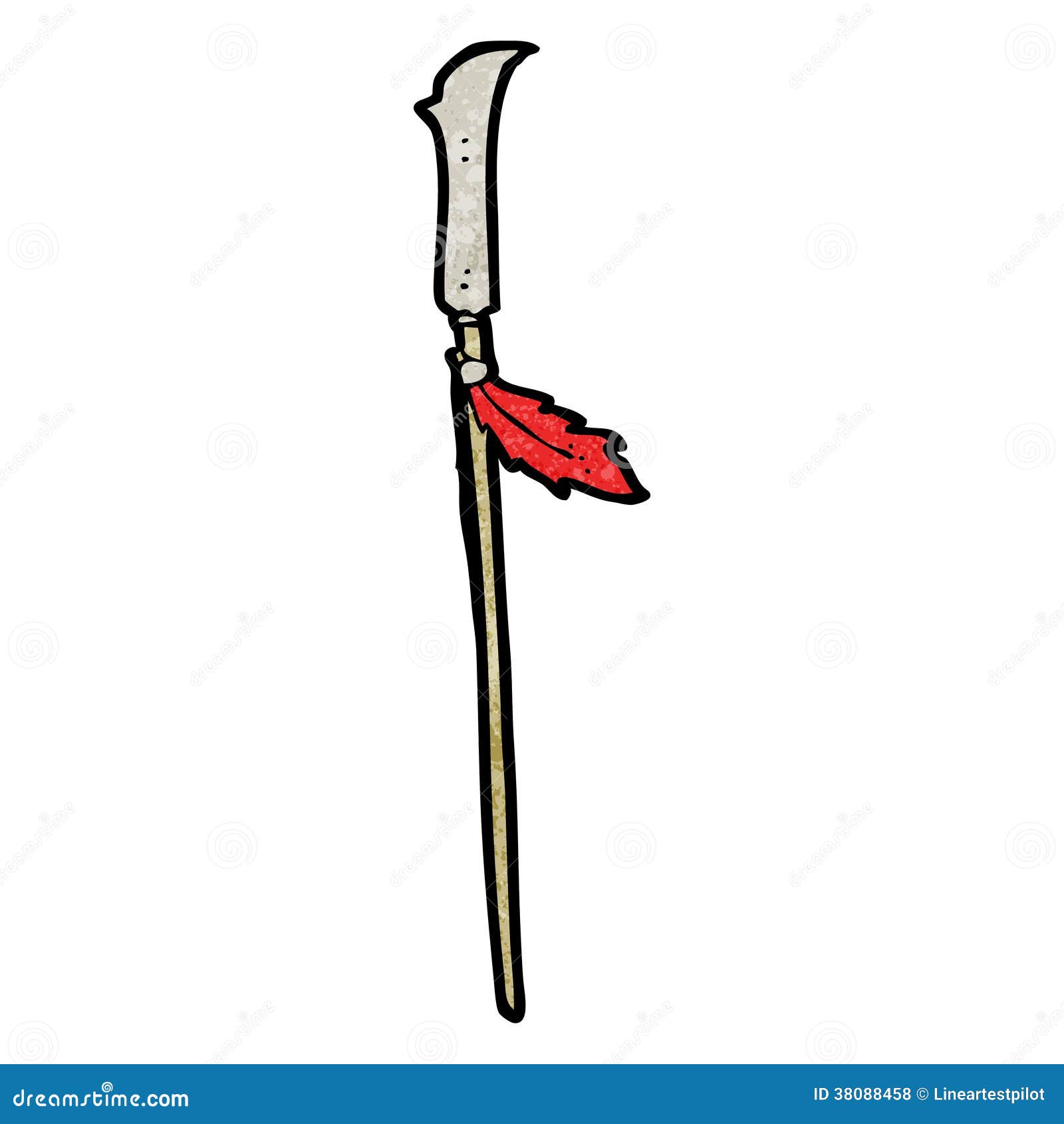 Cartoon spear stock vector. Illustration of drawing, clip - 38088458