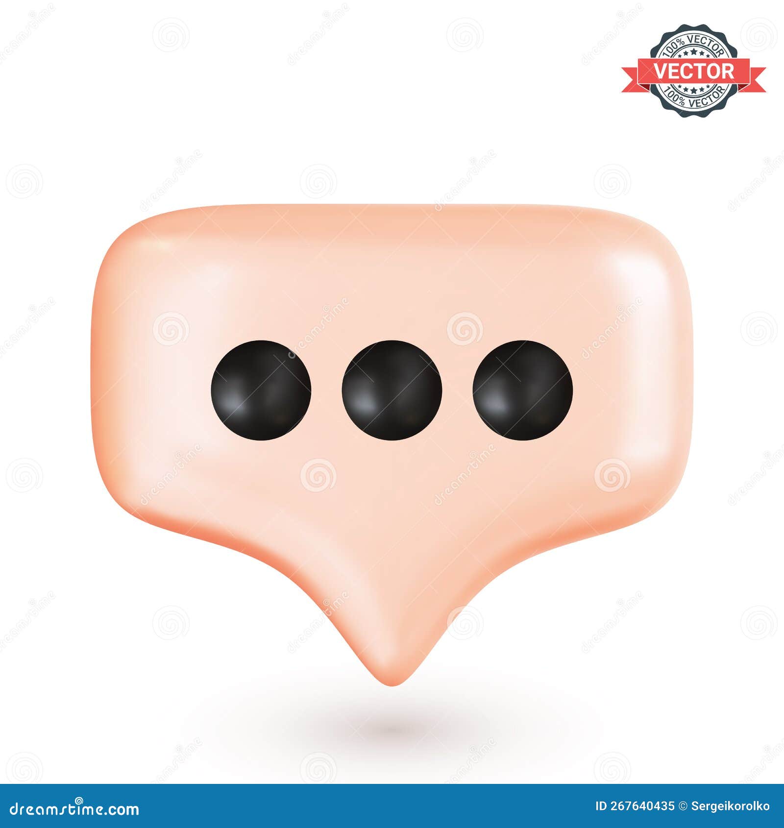 Cartoon Speech Bubble or Text Message Icon Stock Vector - Illustration ...