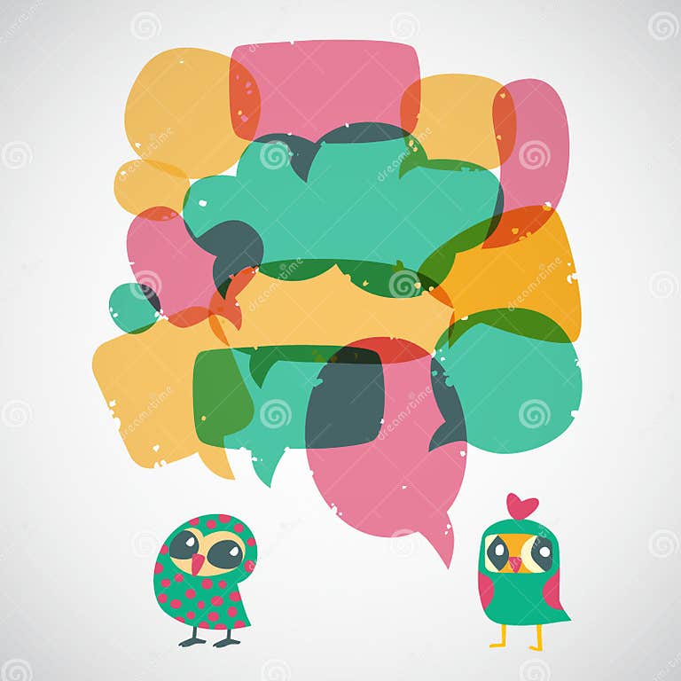 Bulele De Vorbire Din Desene Animate Cu Bufnițe. Dimensiuni și Forme ...