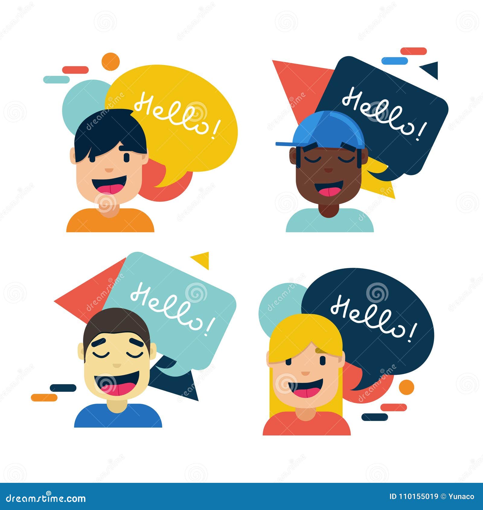 Cartoon speech bubbles stock vector. Illustration of cartoon - 110155019