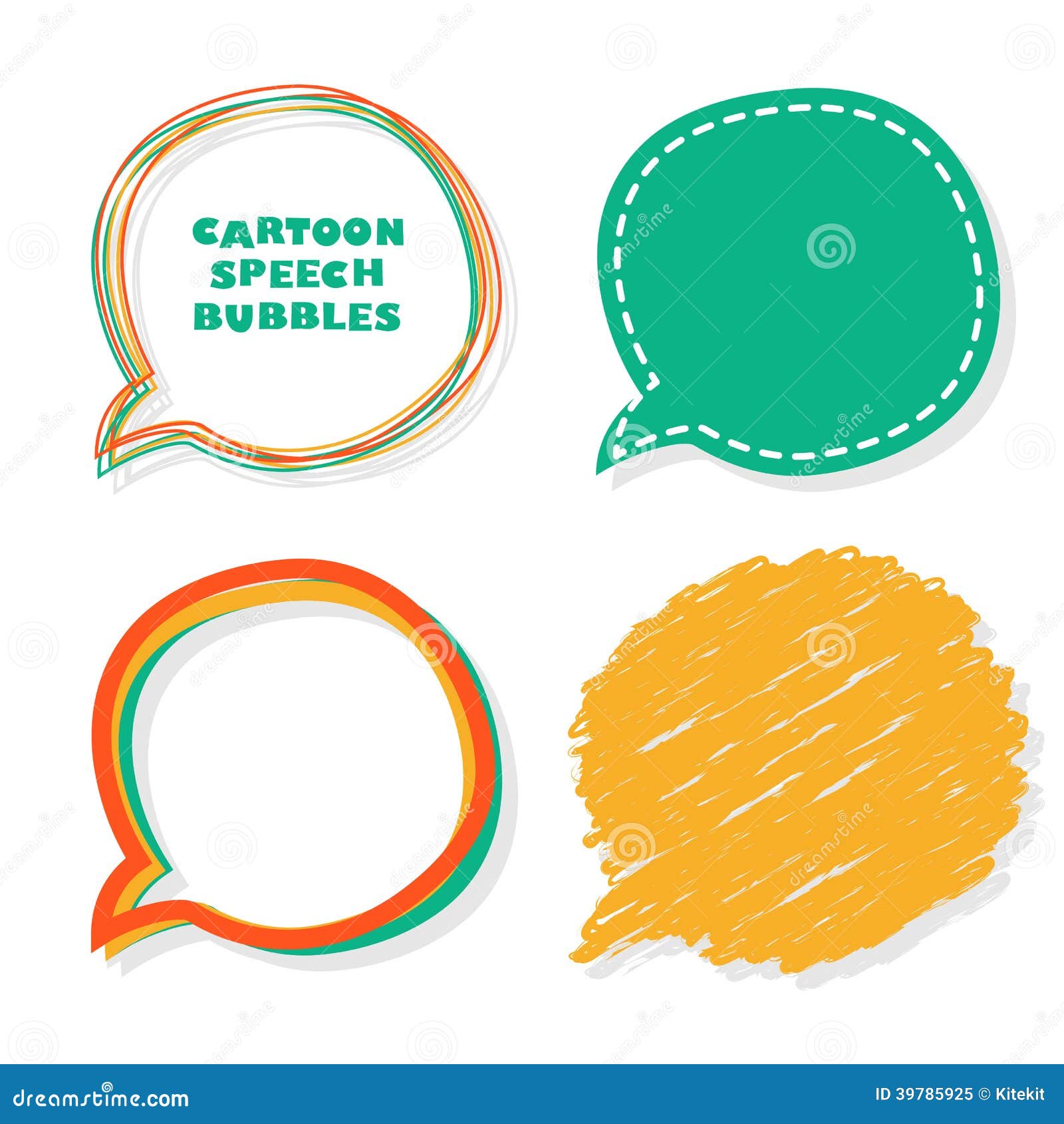 Cartoon Speech Bubbles. Vector Illustration Stock Vector - Illustration ...