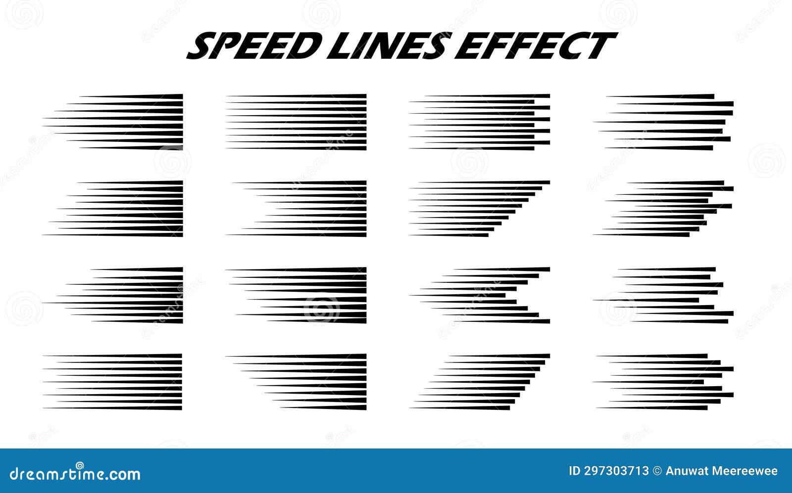 Cartoon Speed Lines. High Speed Movement Stock Vector - Illustration of ...