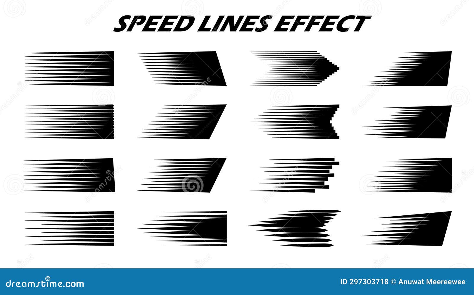 Cartoon Speed Lines. High Speed Movement Stock Illustration ...