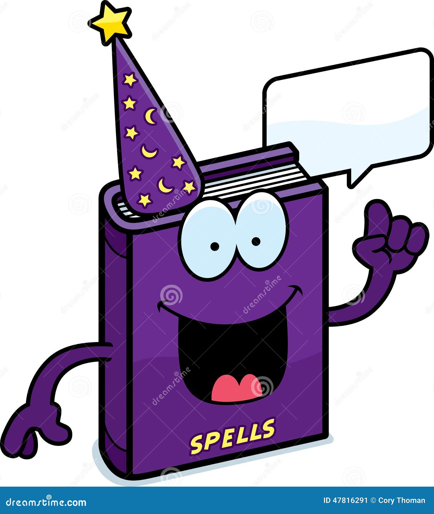 Cartoon Spell Book Talking stock vector. Illustration of idea - 47816291