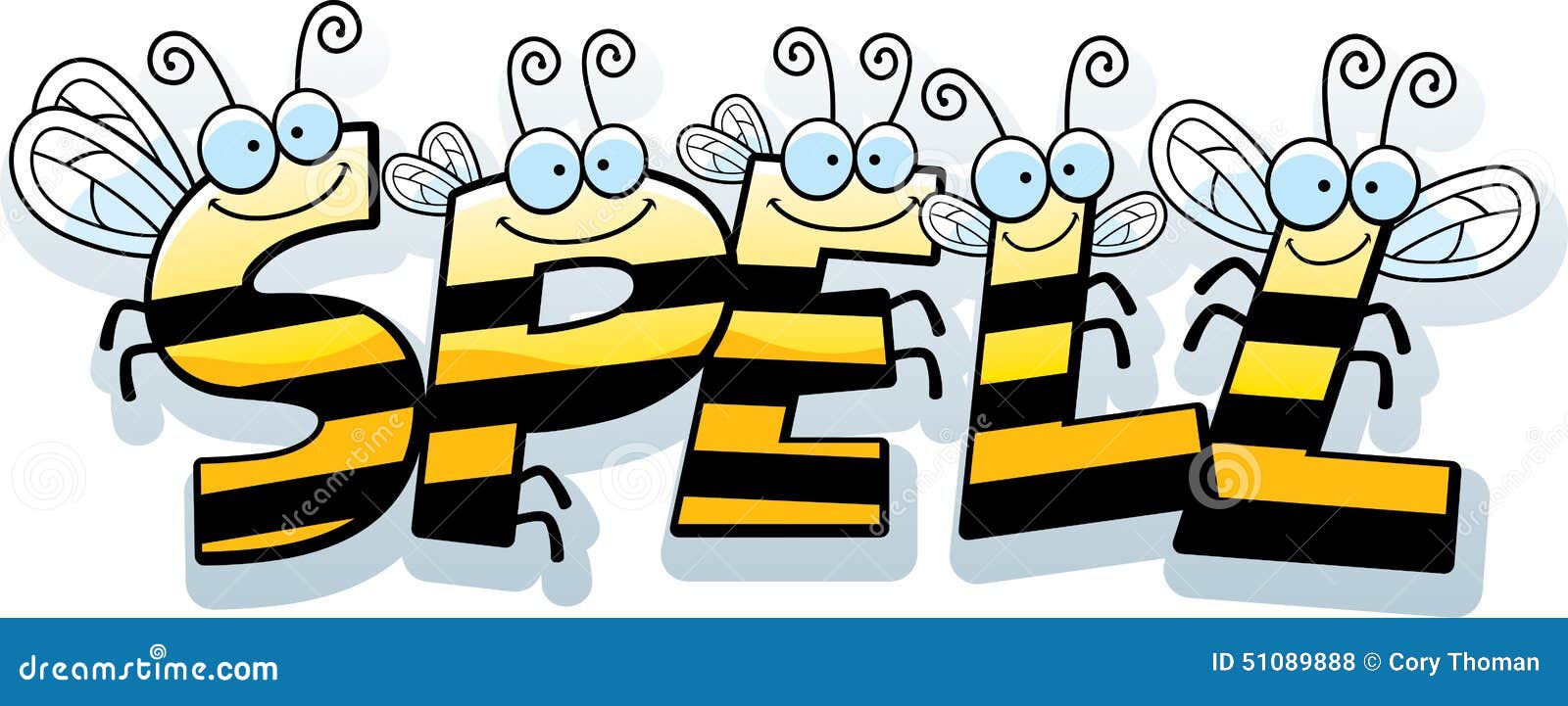 Cartoon Spell Text stock vector. Illustration of education - 51089888