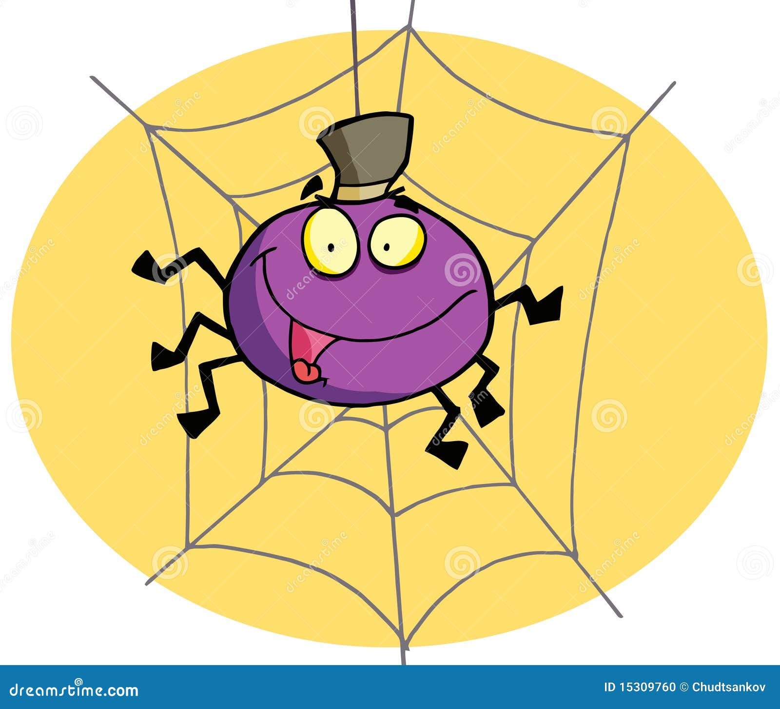 Cartoon spider stock vector. Illustration of clipart - 15309760