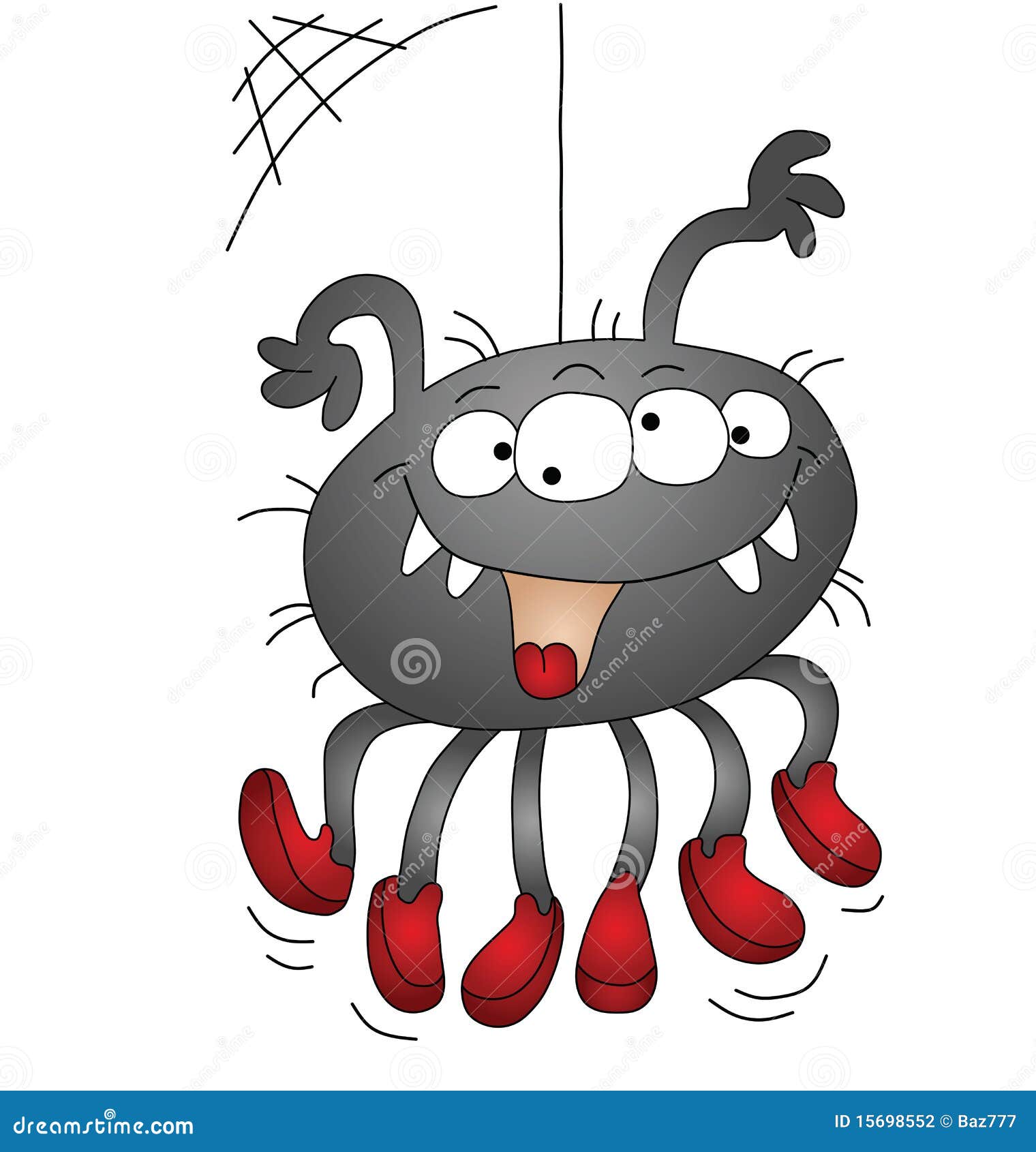 Cartoon Spider Inside Cardboard Box With Question Marks In Flat Vector ...
