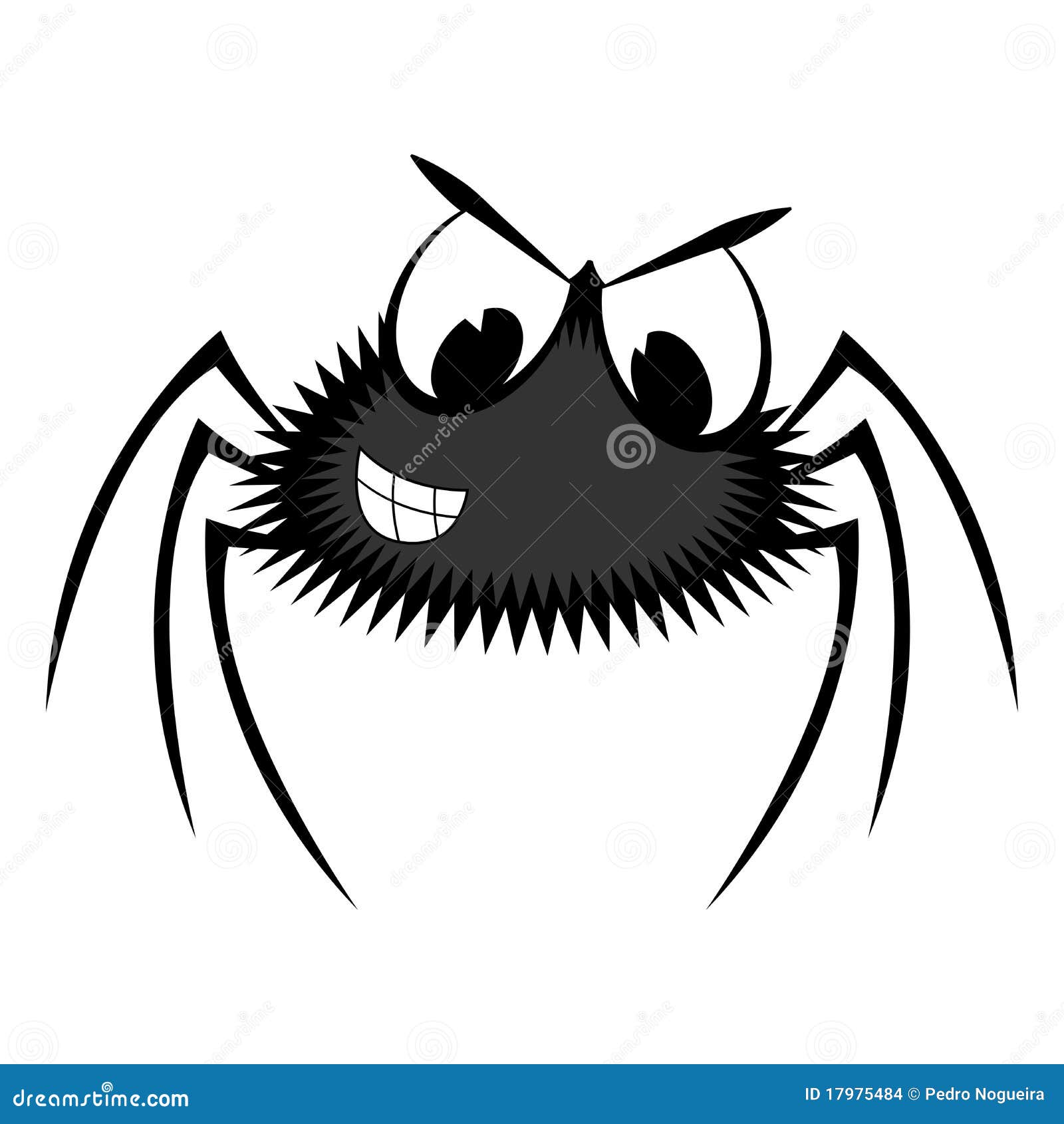Cartoon Spider. Cute Child Insect Mascot With Funny Big Eyes For Kids ...