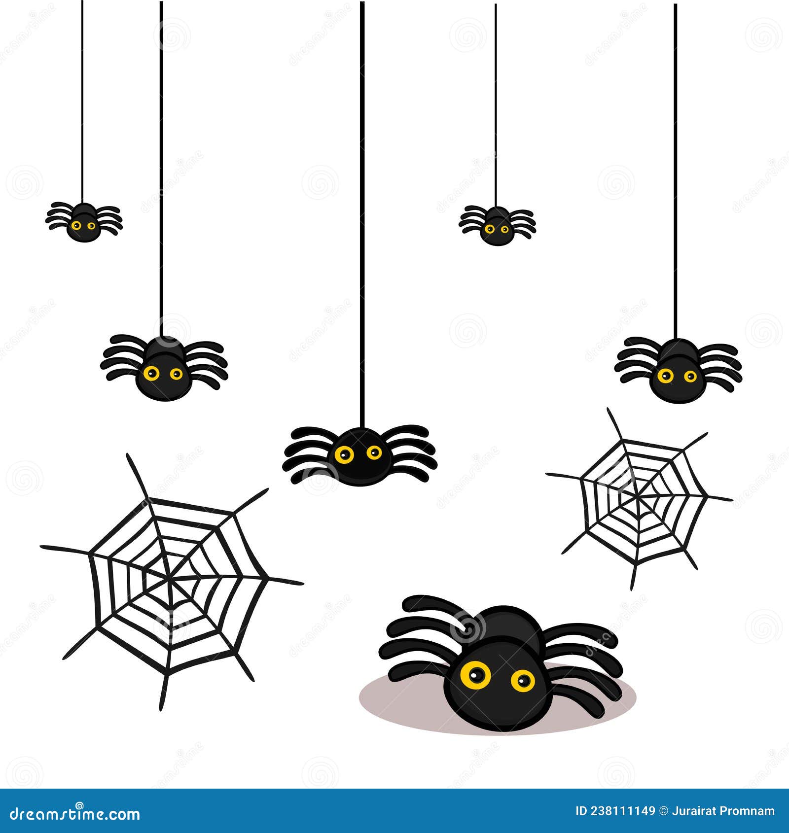 Cartoon Spider on Backgrounds. Stock Vector - Illustration of ...