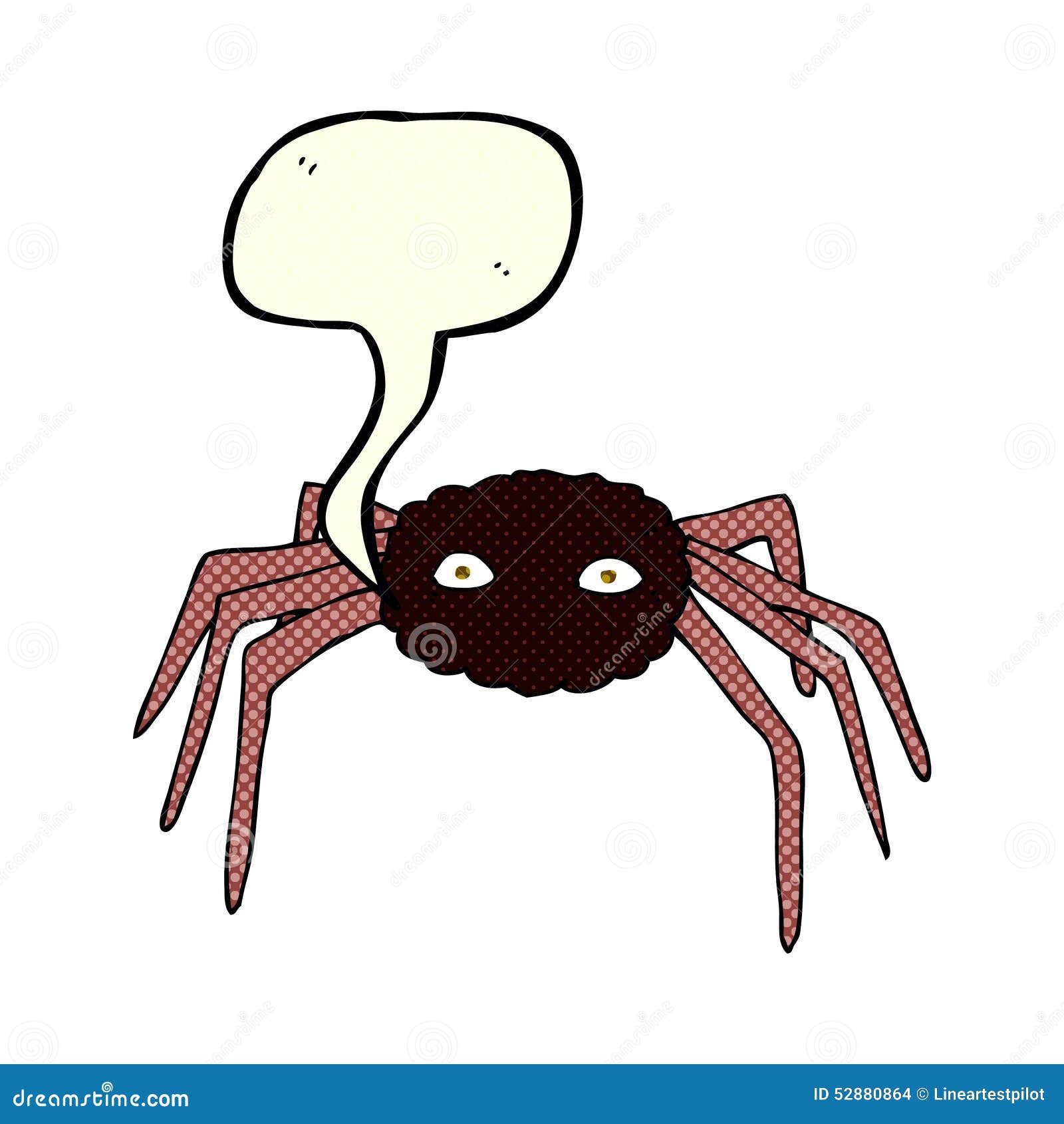 Cartoon Spider with Speech Bubble Stock Illustration - Illustration of ...