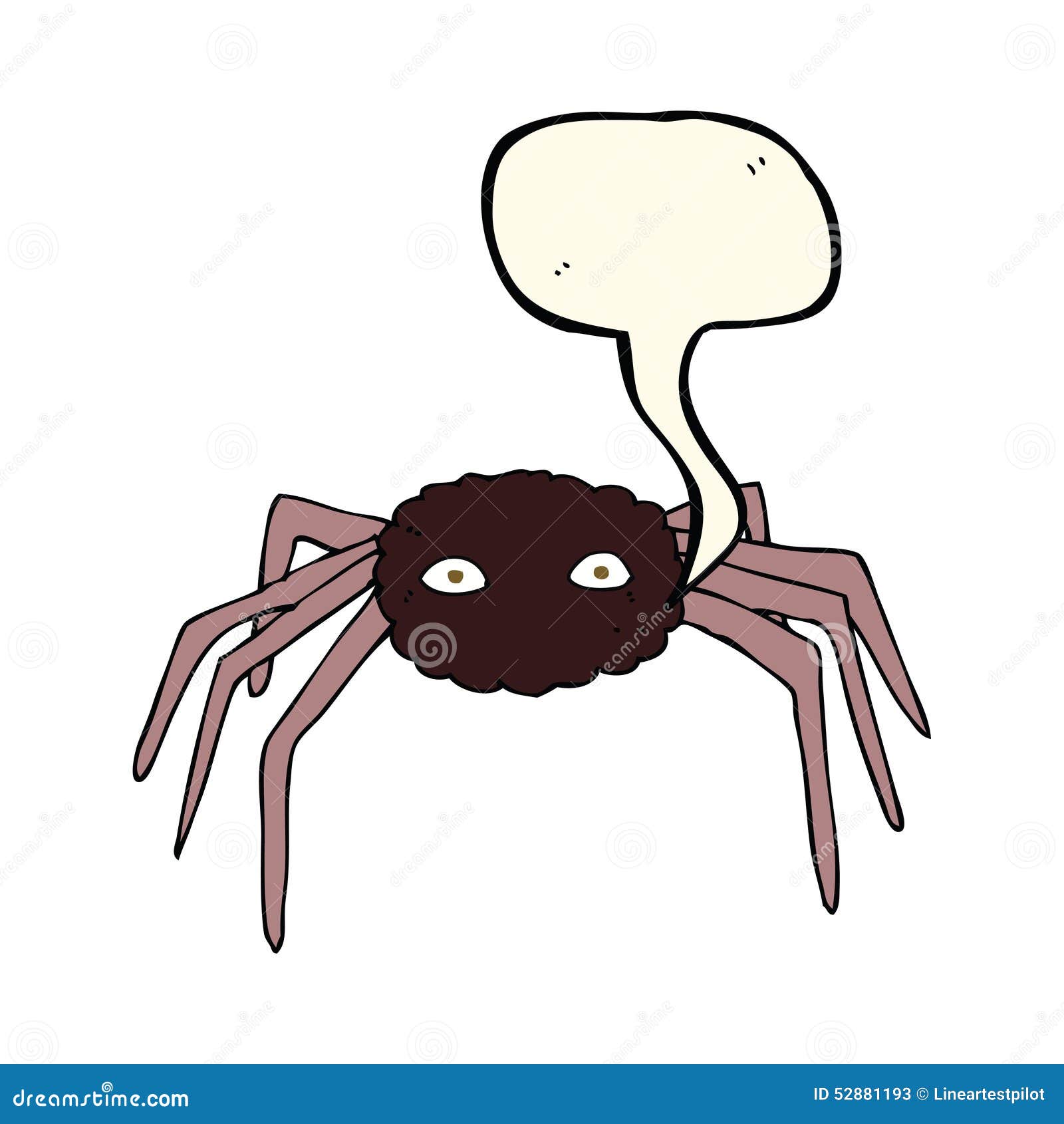 Cartoon Spider with Speech Bubble Stock Illustration - Illustration of ...