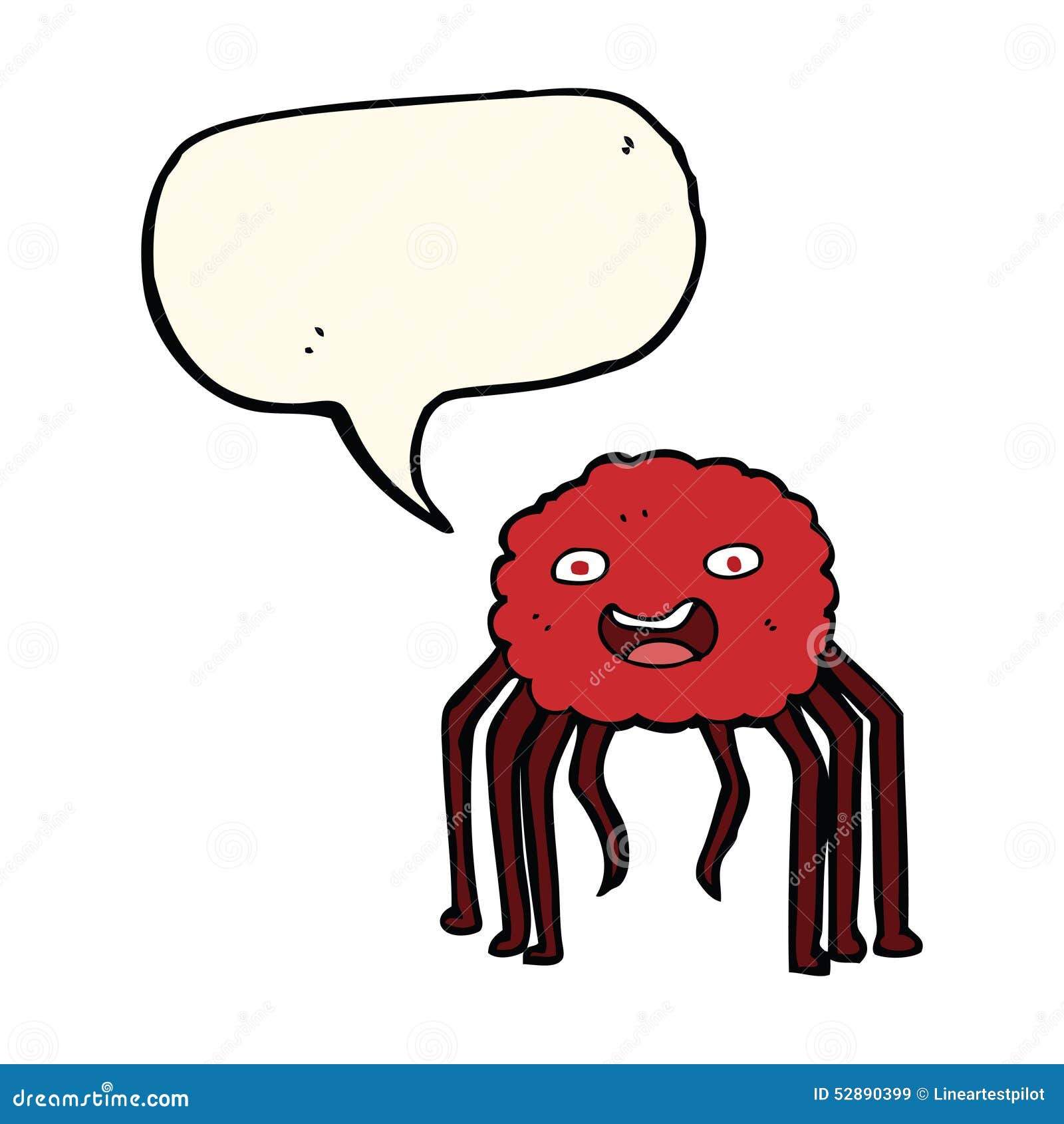 Cartoon Spider with Speech Bubble Stock Illustration - Illustration of ...