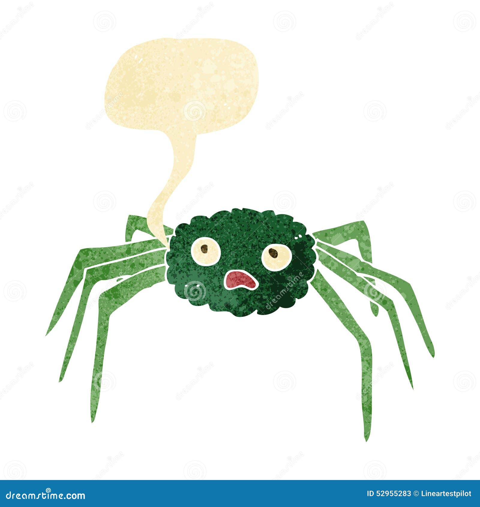 Cartoon Spider with Speech Bubble Stock Illustration - Illustration of ...