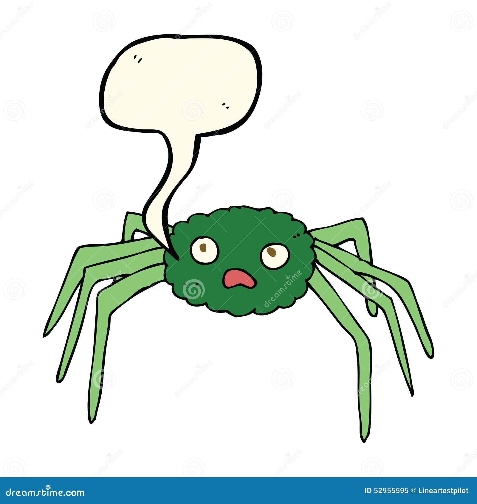 Cartoon Spider with Speech Bubble Stock Illustration - Illustration of ...