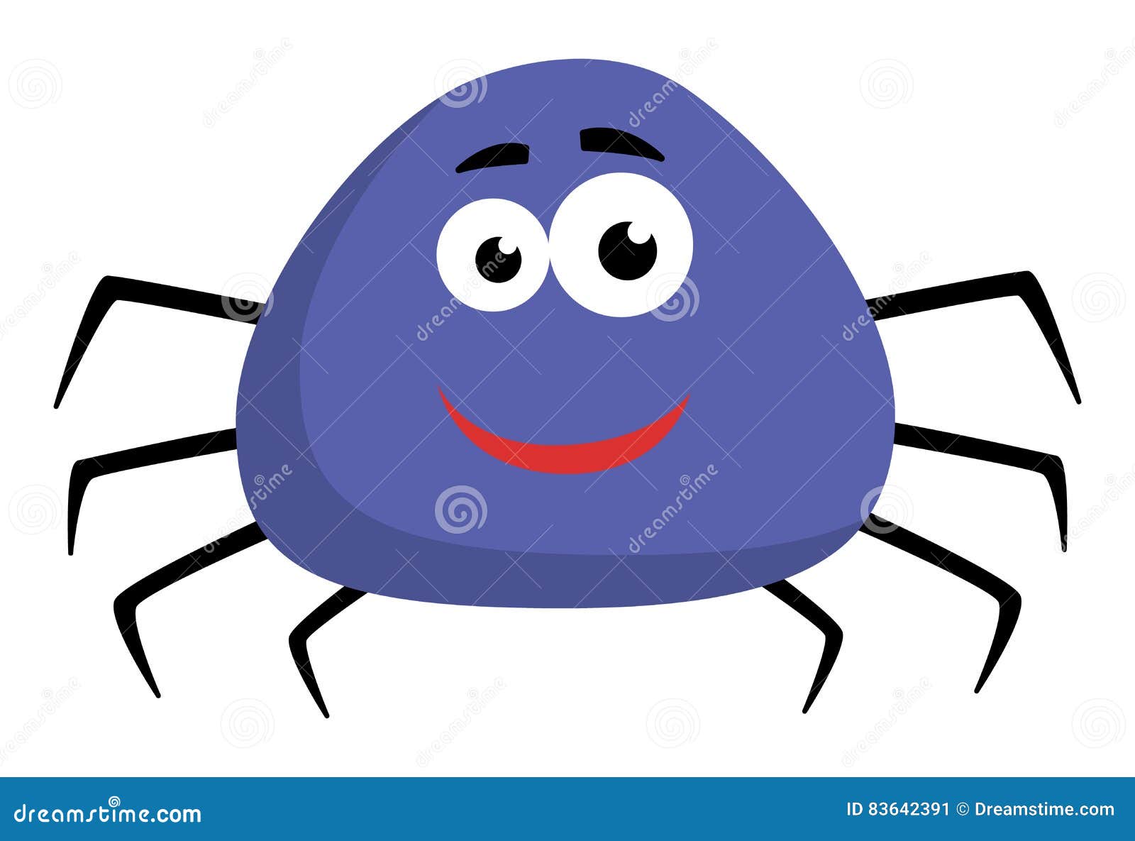 Cartoon Spider stock vector. Illustration of smiling - 83642391