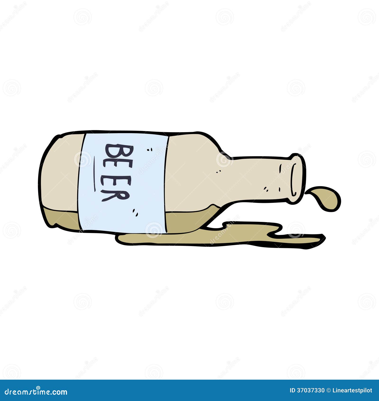 Cartoon spilled beer stock vector. Illustration of cheerful - 37037330