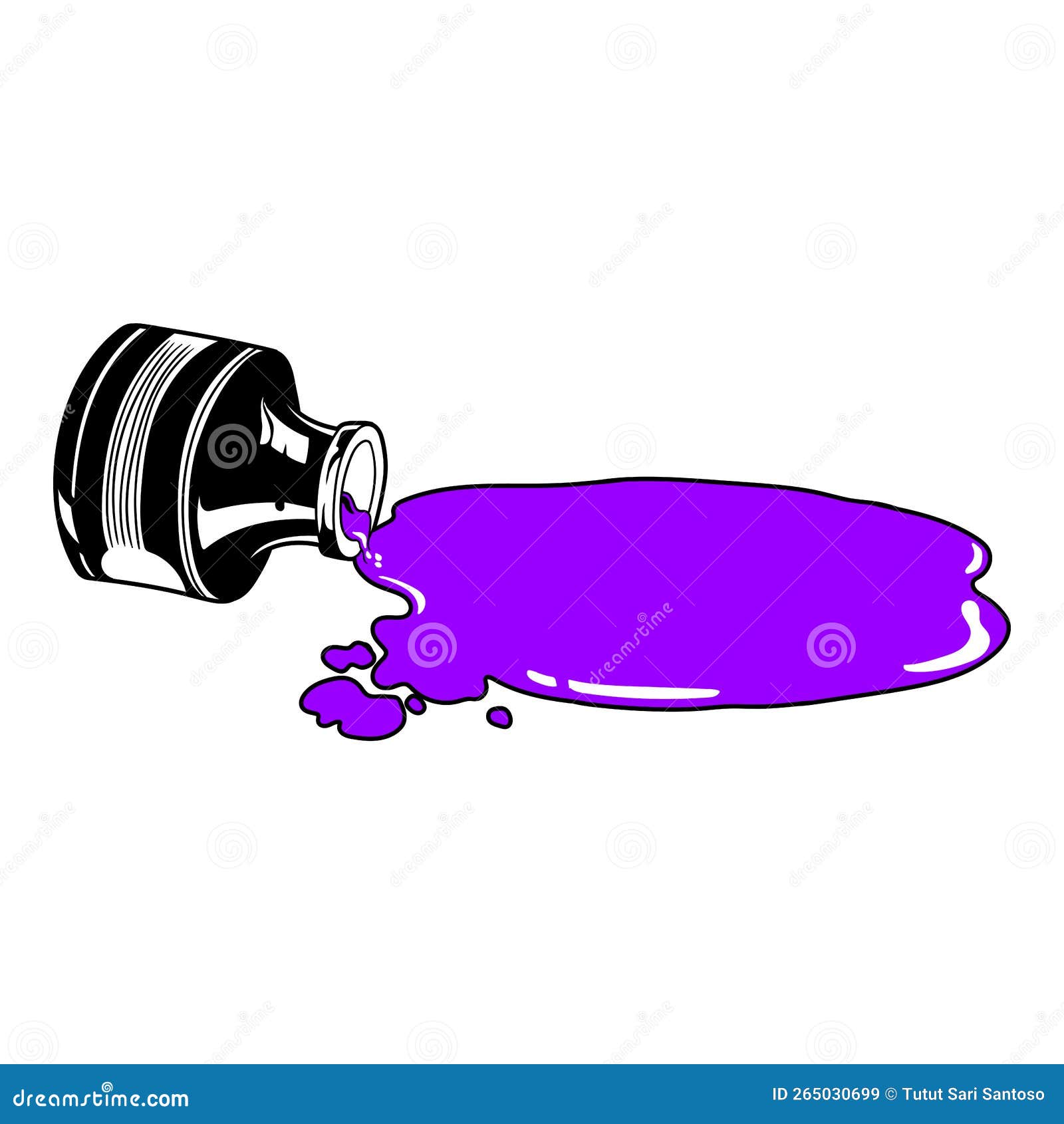Spilled ink stock vector. Illustration of clip, cartoon - 265030699