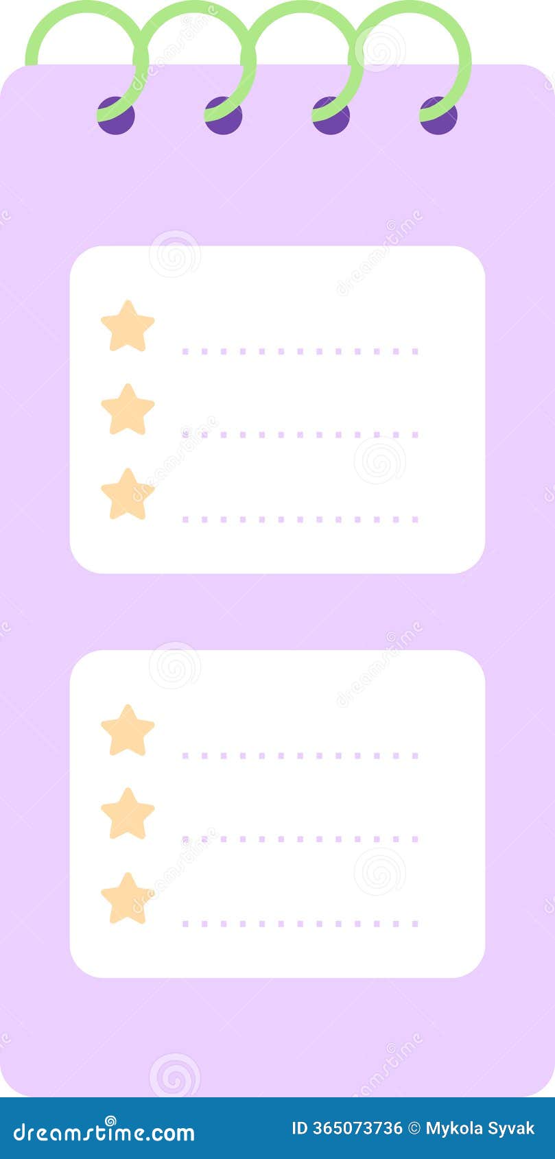 Cartoon Spiral Notebook Sheet Vector Illustration | CartoonDealer.com ...