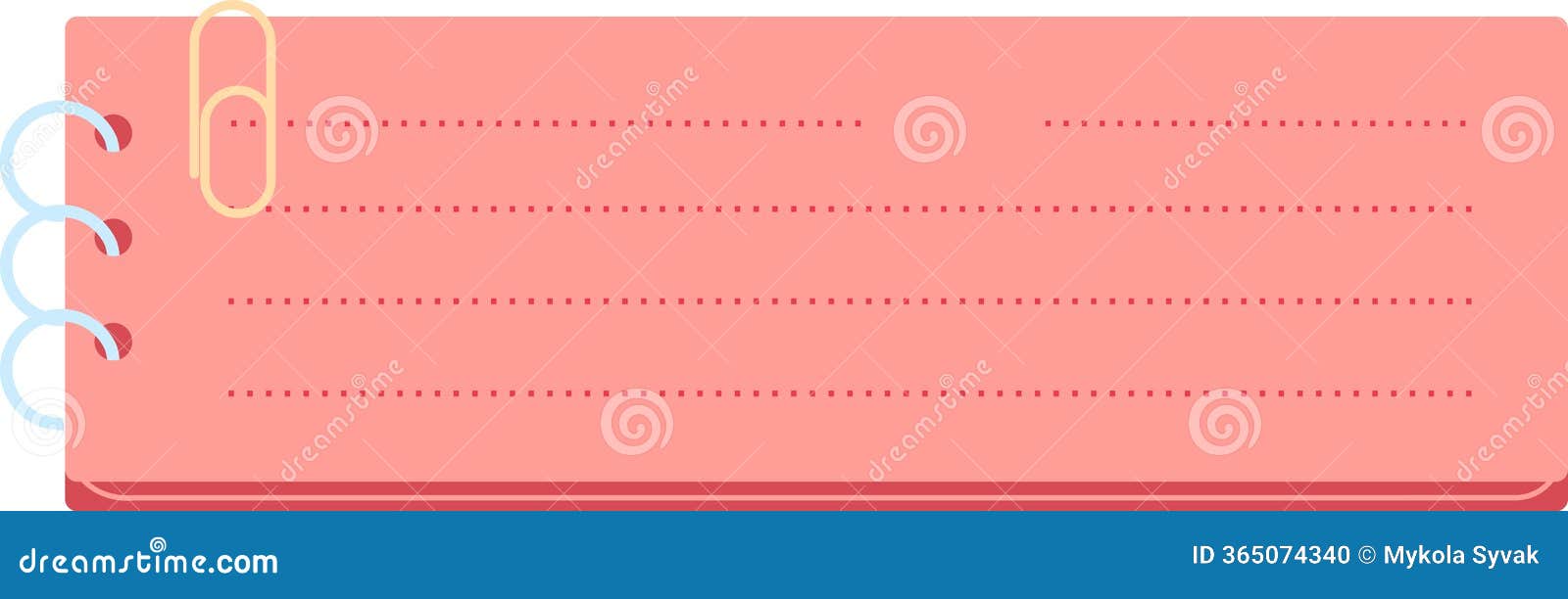 Cartoon Spiral Notebook Sheet Vector Illustration | CartoonDealer.com ...