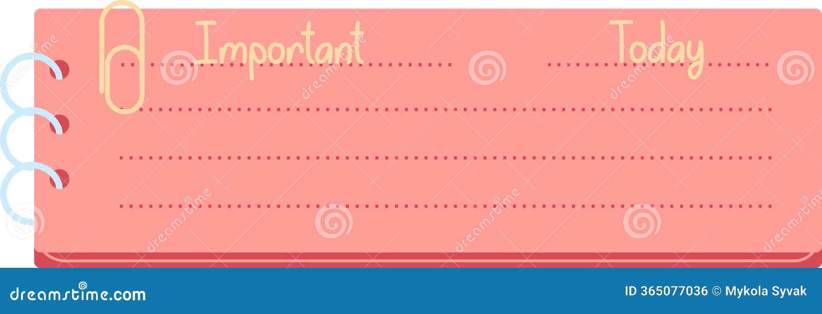 Cartoon Spiral Notebook Sheet Vector Illustration | CartoonDealer.com ...