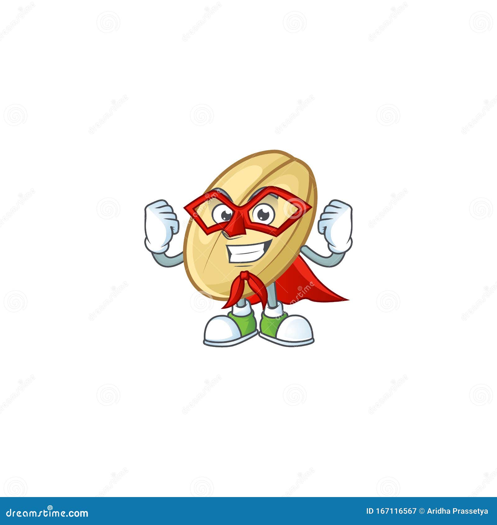 A Cartoon of Split Bean with Super Hero Costume Stock Vector ...